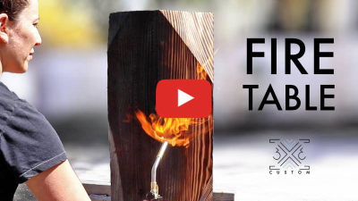 Burnt Wood End Table Furniture Build Project -Video by Tamar Hannah ...