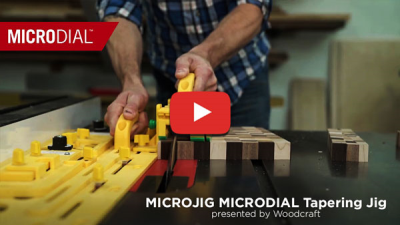 MICROJIG MICRODIAL Tapering Jig Video–Presented by Woodcraft