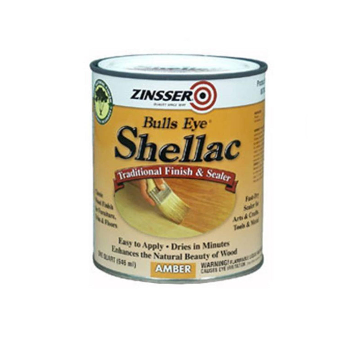 Zinsser Bulls Eye Clear Shellac, Quart , (304H) | Woodcraft