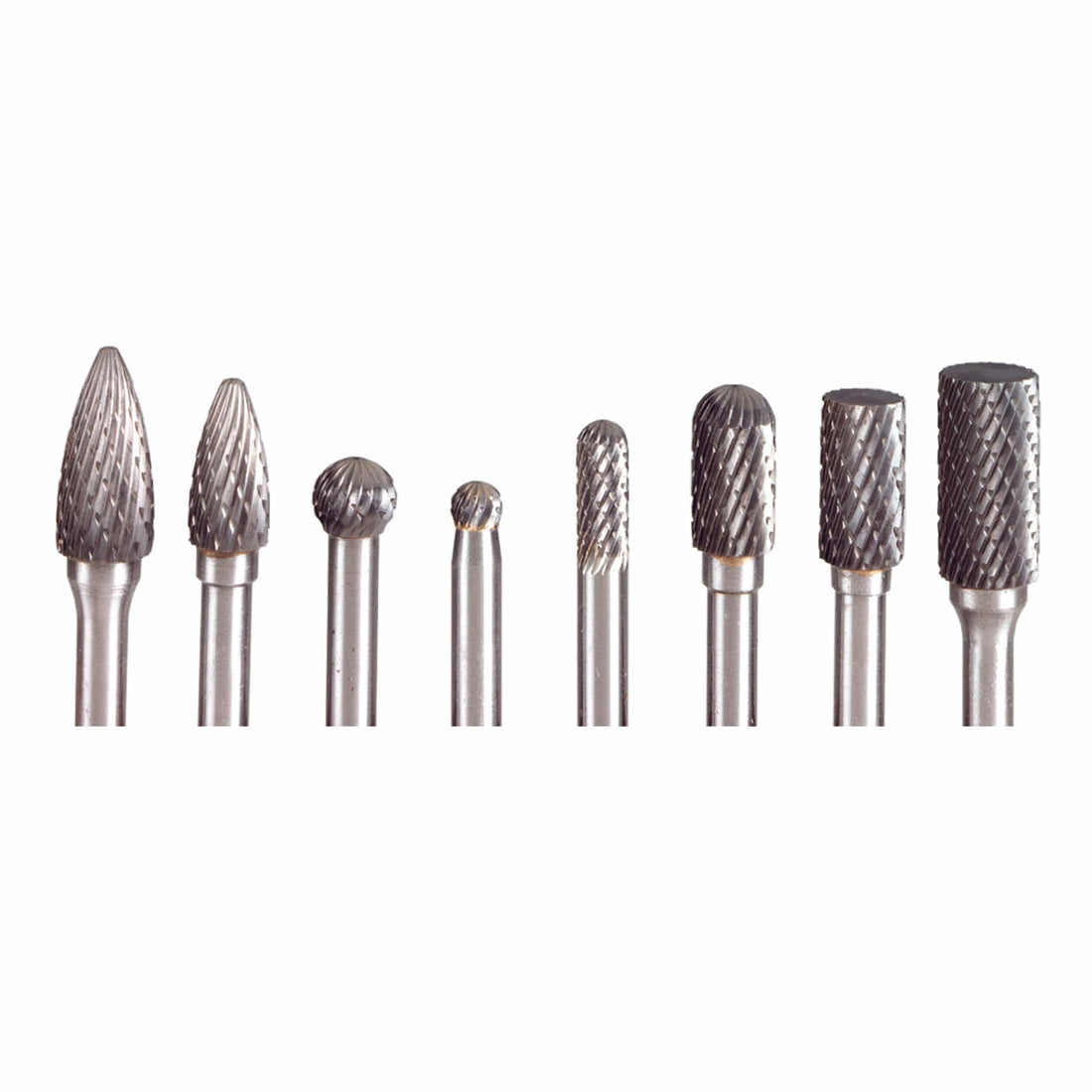 Buy 8 Piece Double Cut Solid Carbide Burr Set 1 8 Shank at Woodcraft