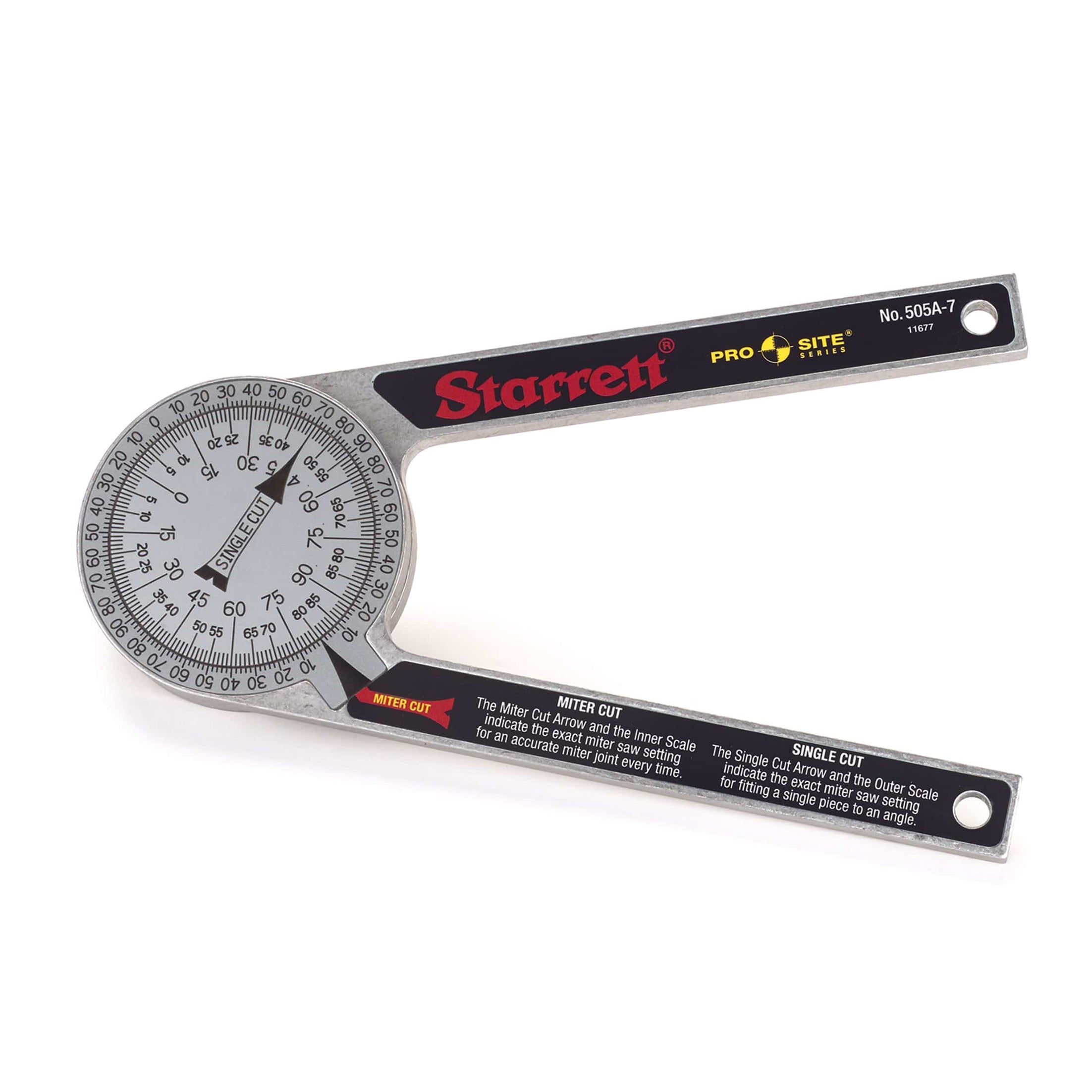 Starrett 7" Pro Site Protractor | Woodcraft