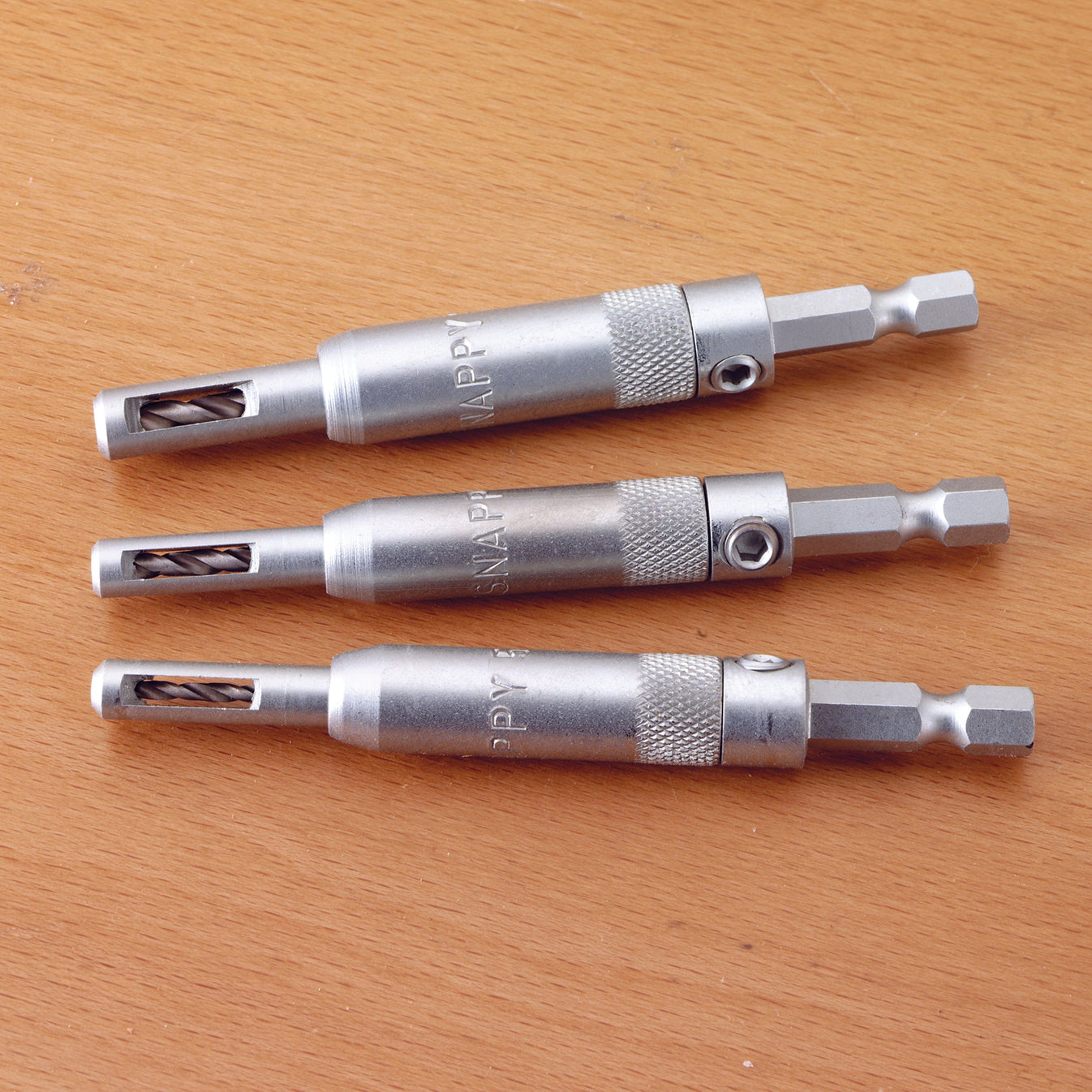 Snappy Self-Centering Hinge Drill Bit Set - 3 Piece | Woodcraft