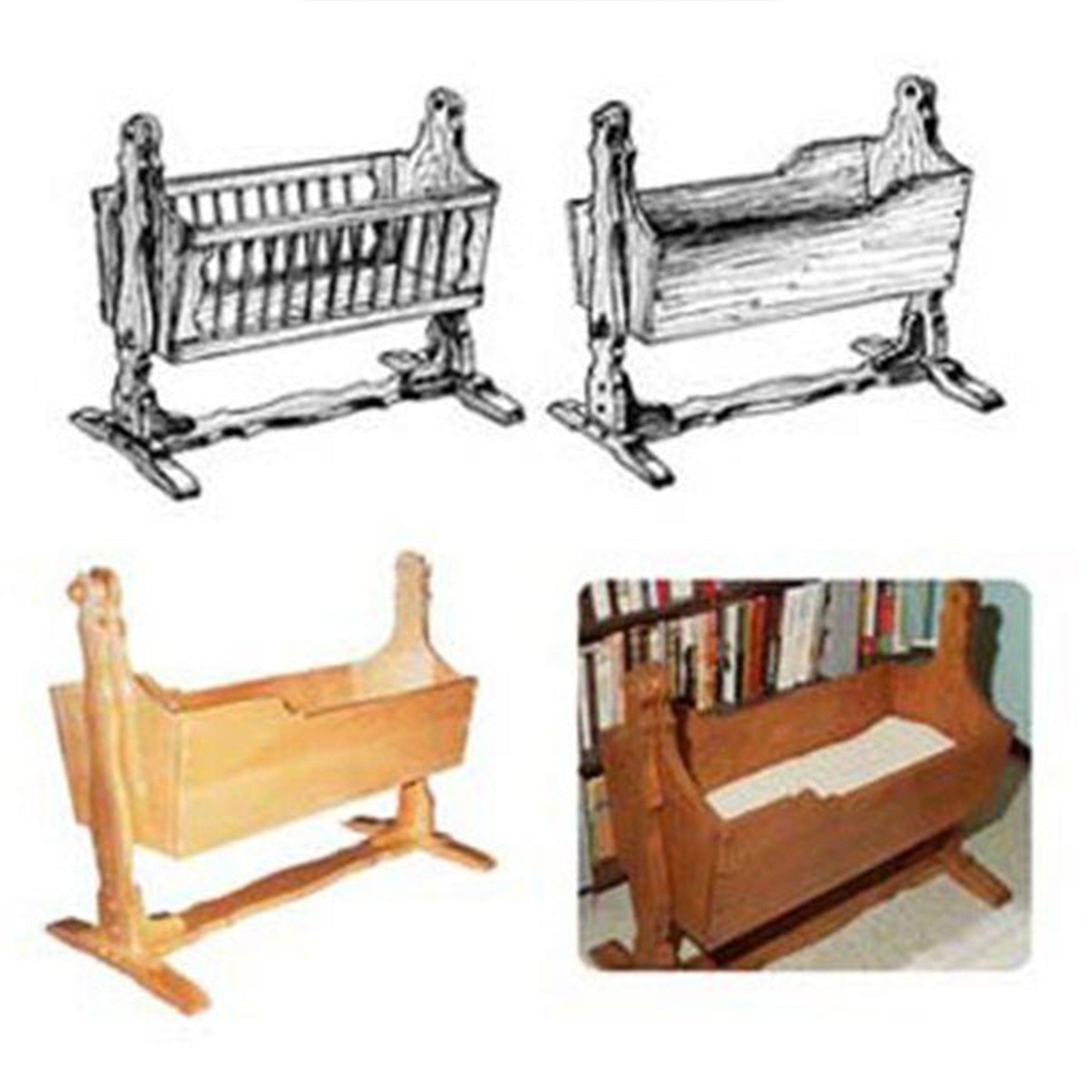 Woodcraft Plan to Build Mission American Baby Cradle | Woodcraft