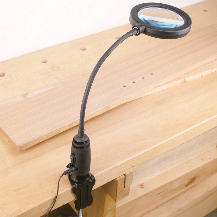 Rikon - LED Gooseneck Work Light with Magnetic Base and Clip | Woodcraft