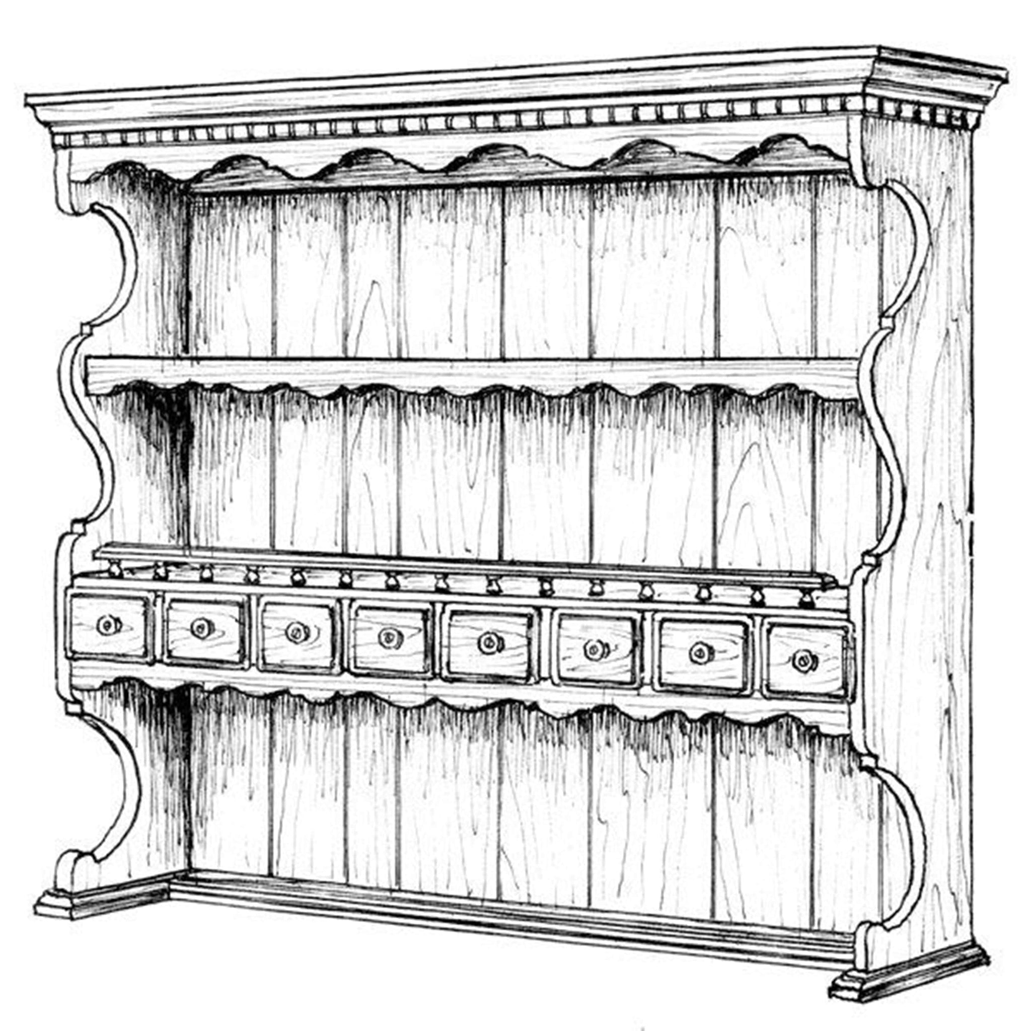 Woodcraft Welsh Hutch Plan , (FD-141) - Woodcraft.com