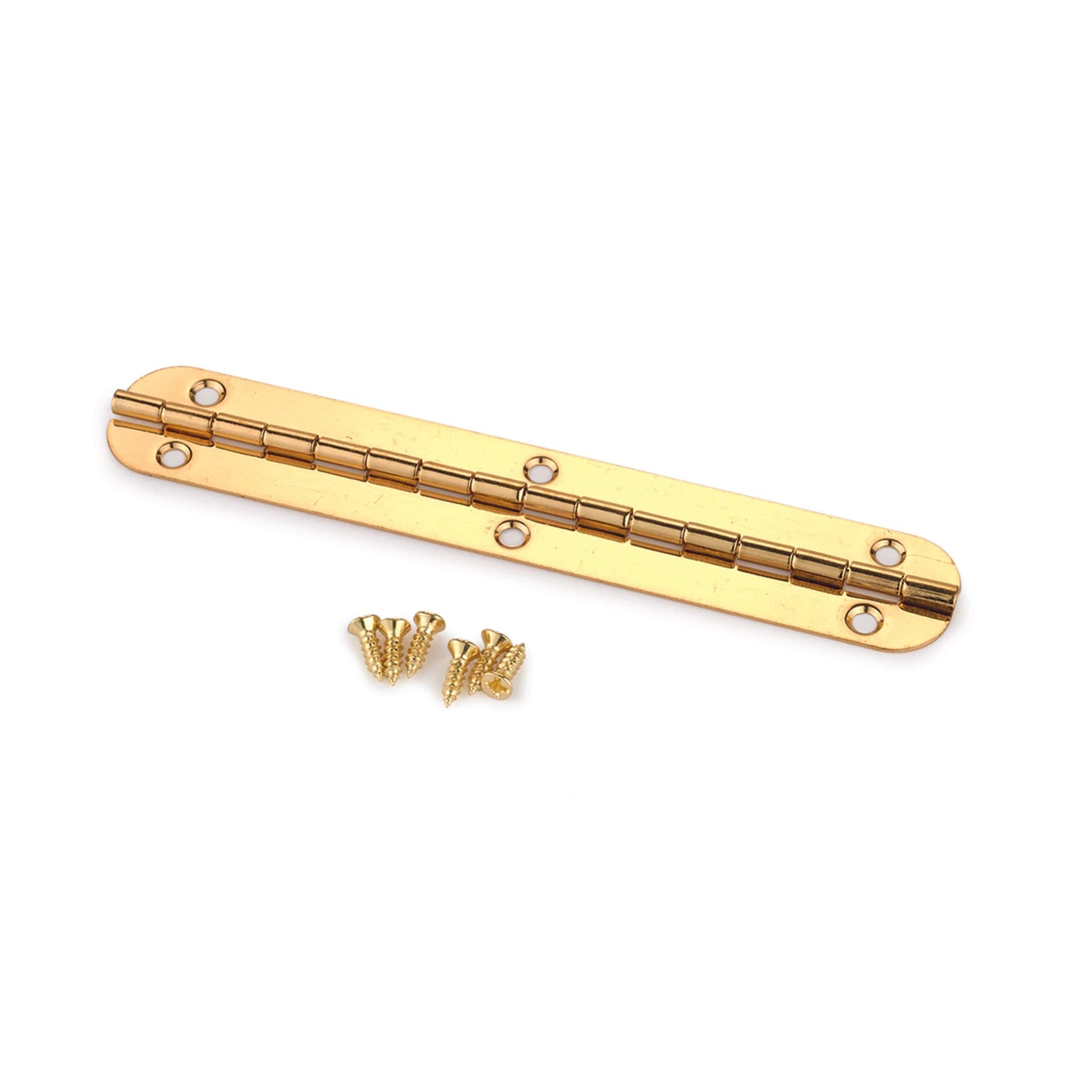 HIGHPOINT 102mm x 17mm Brass Plated Small Piano Hinge | Woodcraft