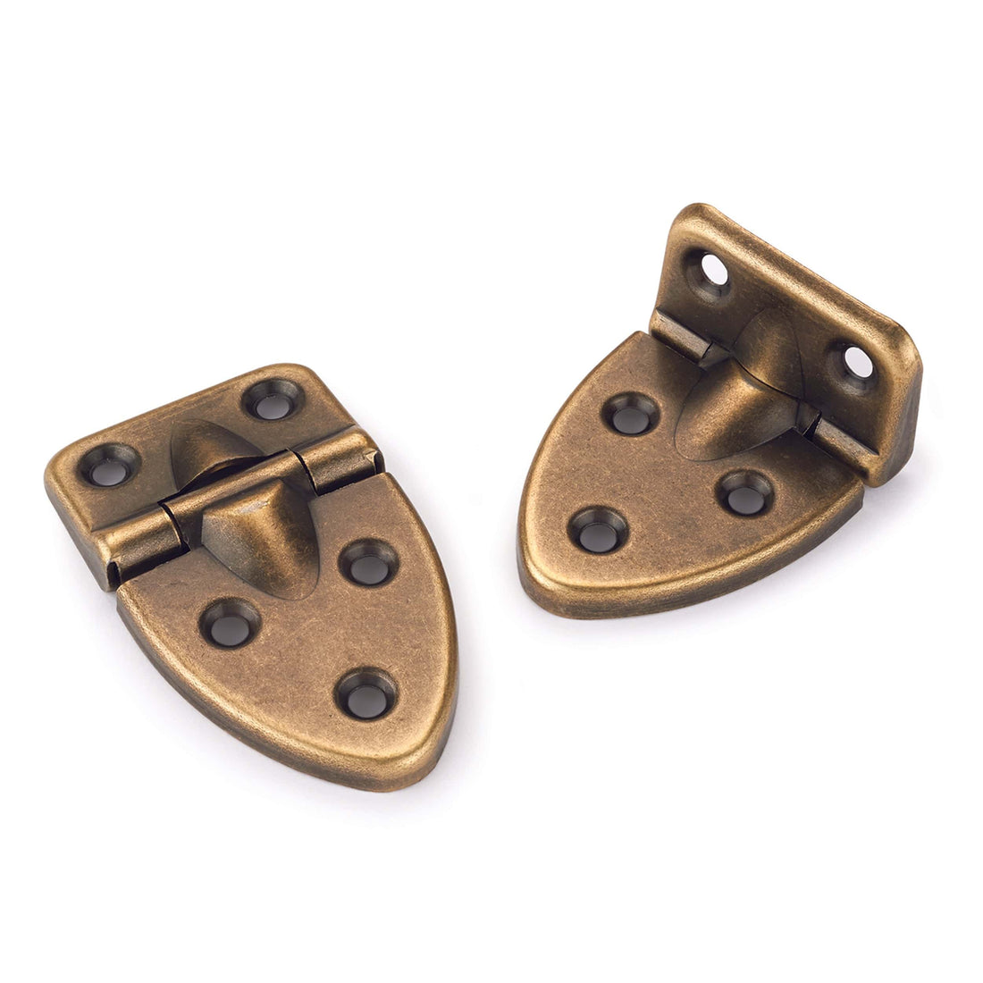 HIGHPOINT - 90 Degree Stop Hinge Brass Plated - 2-1/16" x 1-1/8" - Pair ...