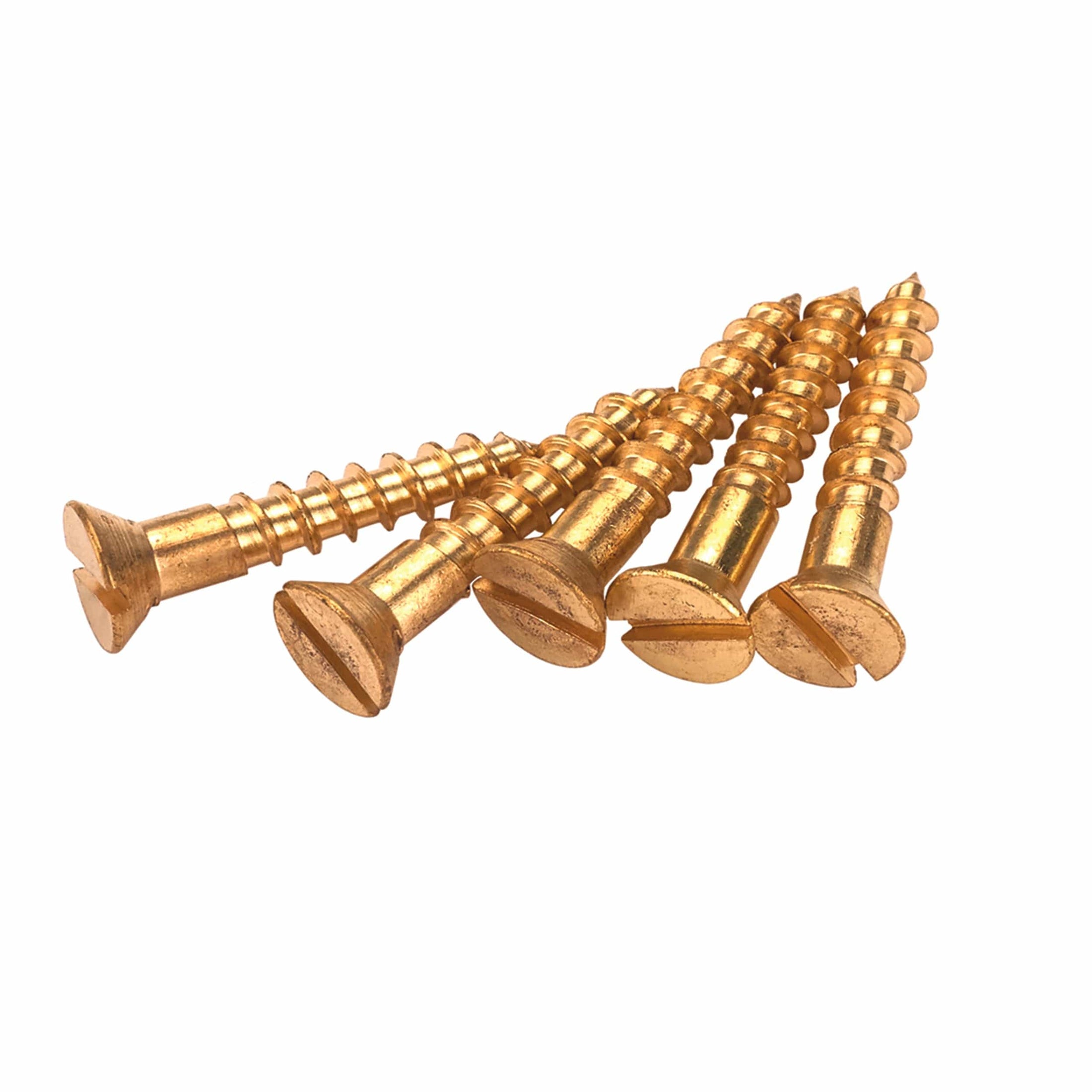 HIGHPOINT Solid Brass Screws - Flat Head - 25 Piece | Woodcraft