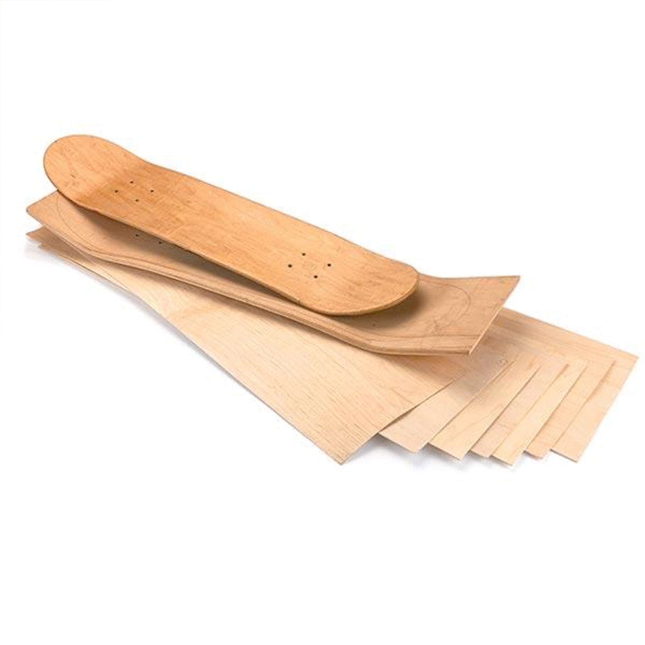 Woodcraft Woodshop Rock Hard Maple - Skateboard Wood Veneer Pack - 7 Piece