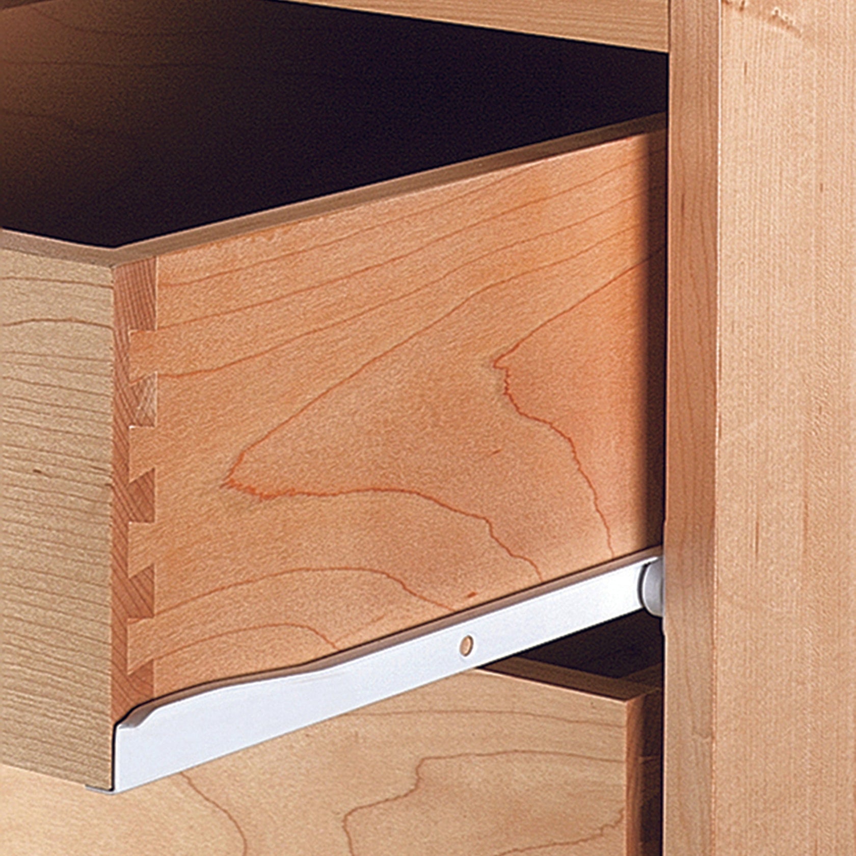 Knape and Vogt 3/4-Extension Self-Close White Epoxy Coated Euro Drawer ...