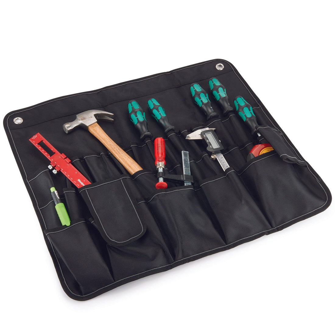 WoodRiver 30 Pocket Black Tool Roll Organizer | Woodcraft