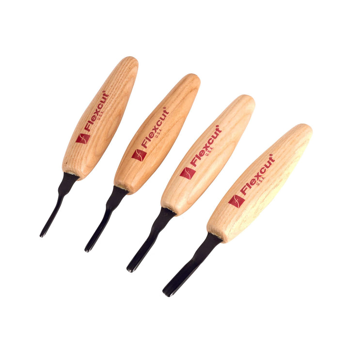 Flexcut Sweeps/Gouges Micro Tool Set - 4 Piece | Woodcraft