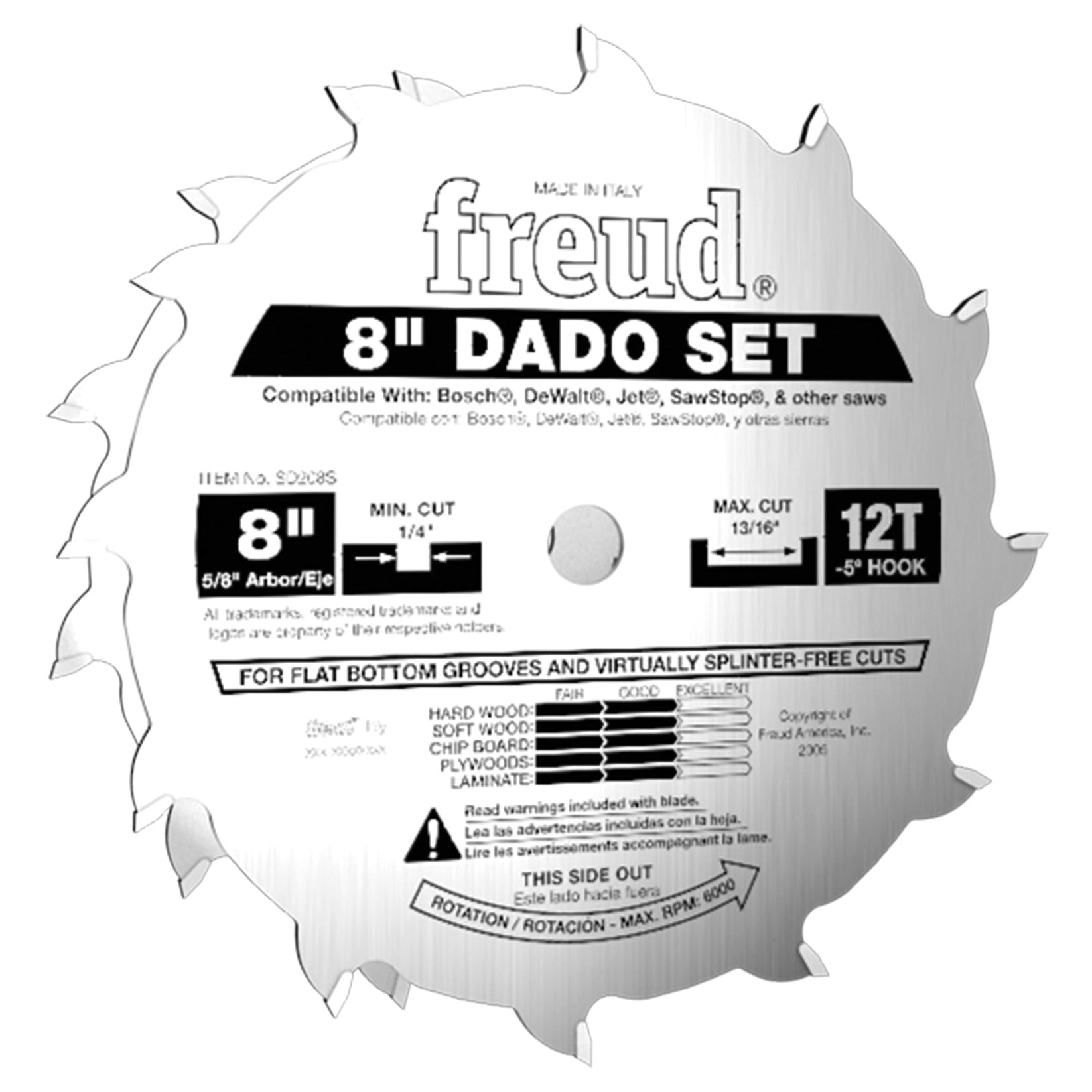 Freud 8" Stacked Dado Set for All Saws | Woodcraft