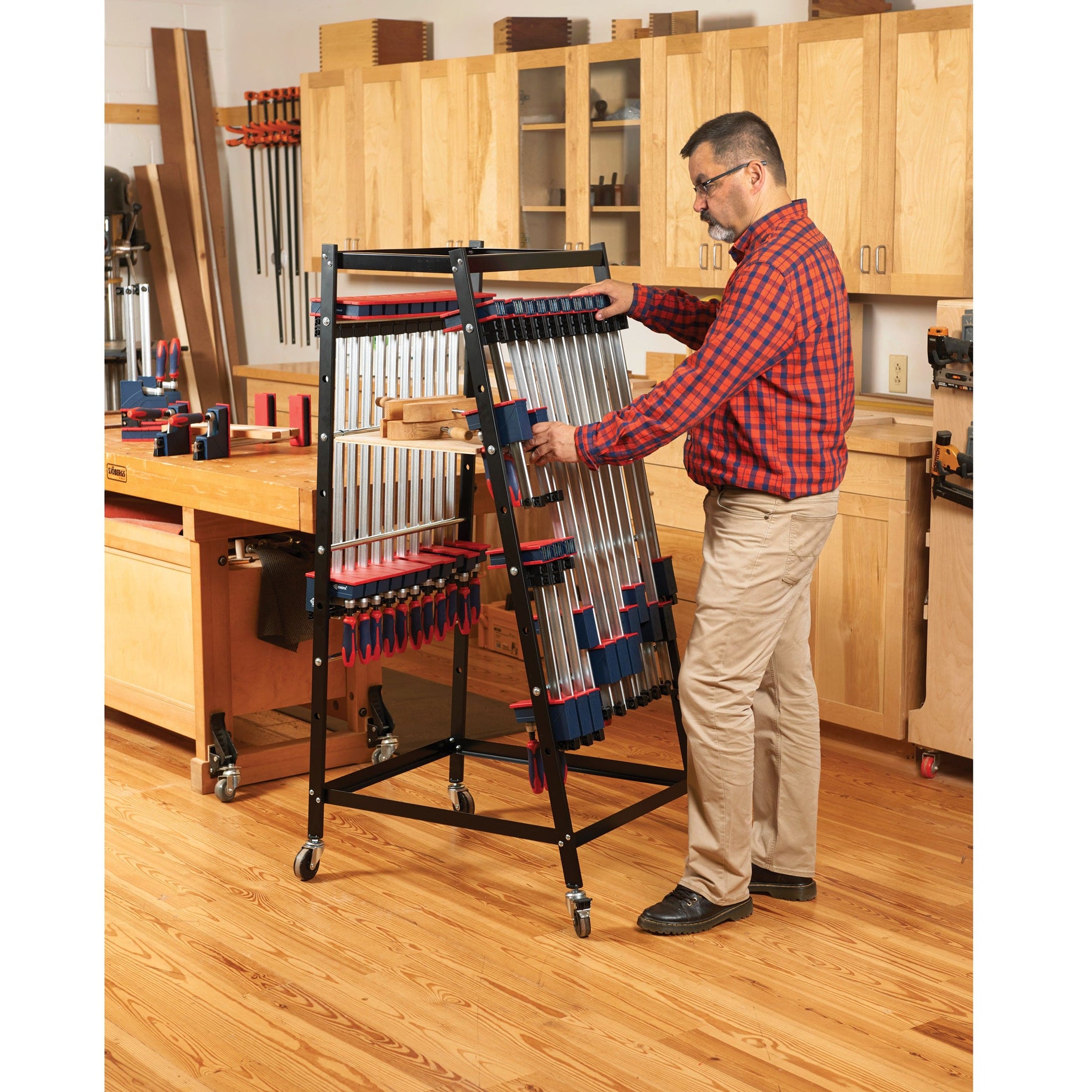WoodRiver Mobile Clamp & Storage Rack | Woodcraft