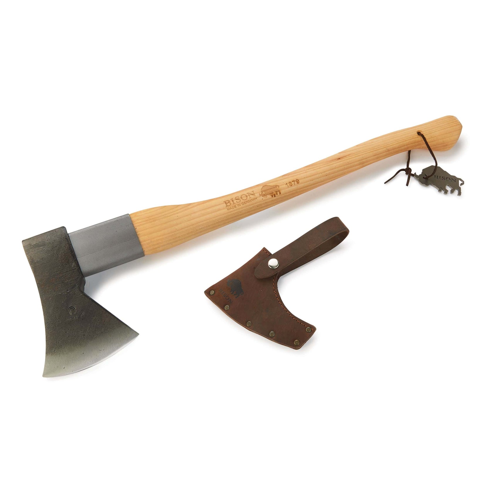 Bison German Rhine Camping and Wilderness Axe with Leather Sheath - 27. ...