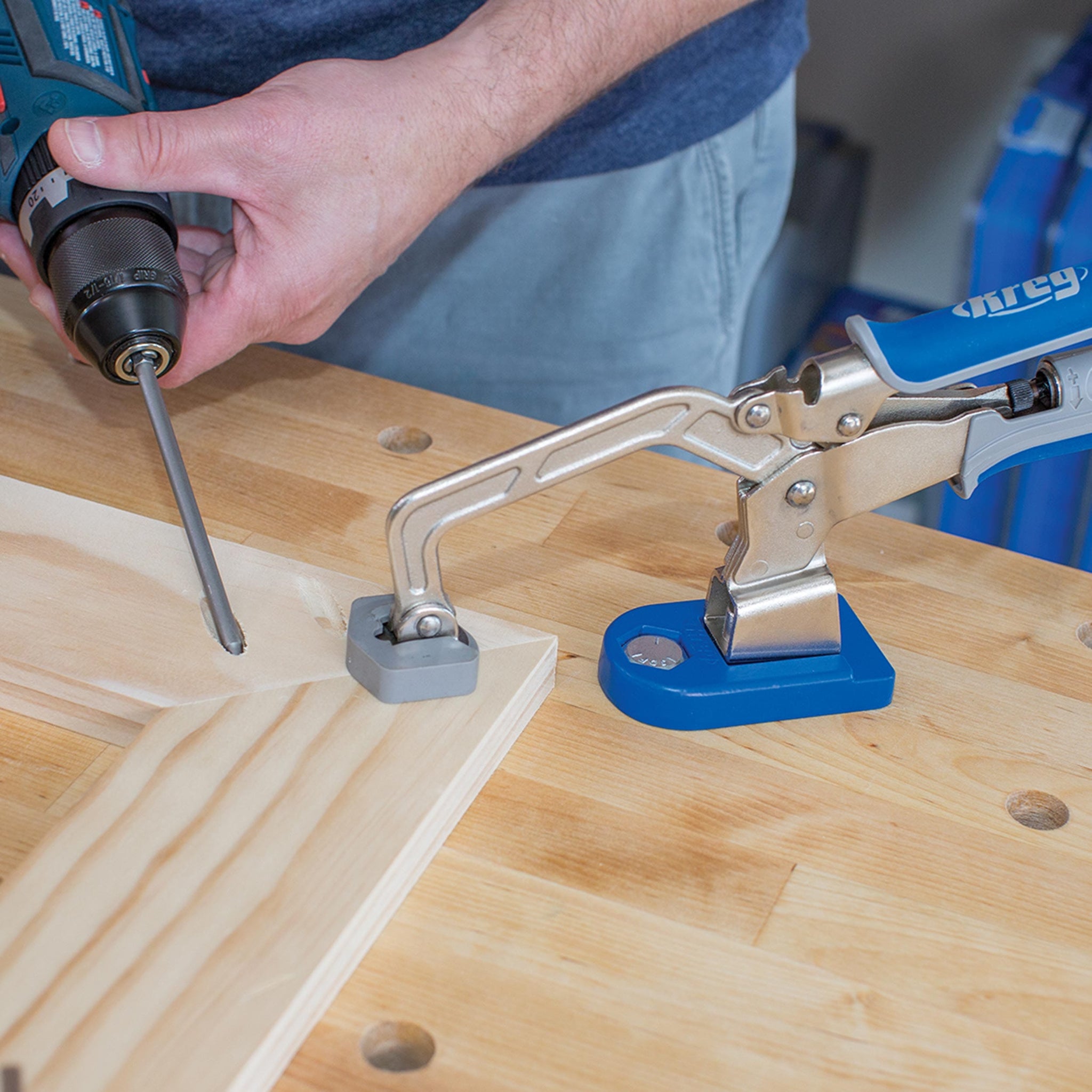 Kreg 3" Bench Clamp System For Bench Dog Holes | Woodcraft