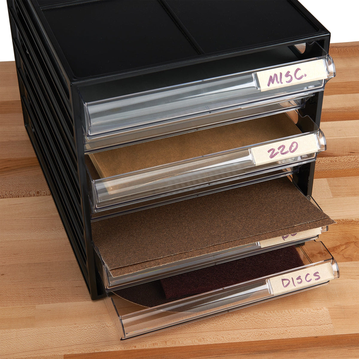 WoodRiver Sandpaper Organizer – 6-Drawer Storage Cabinet | Woodcraft