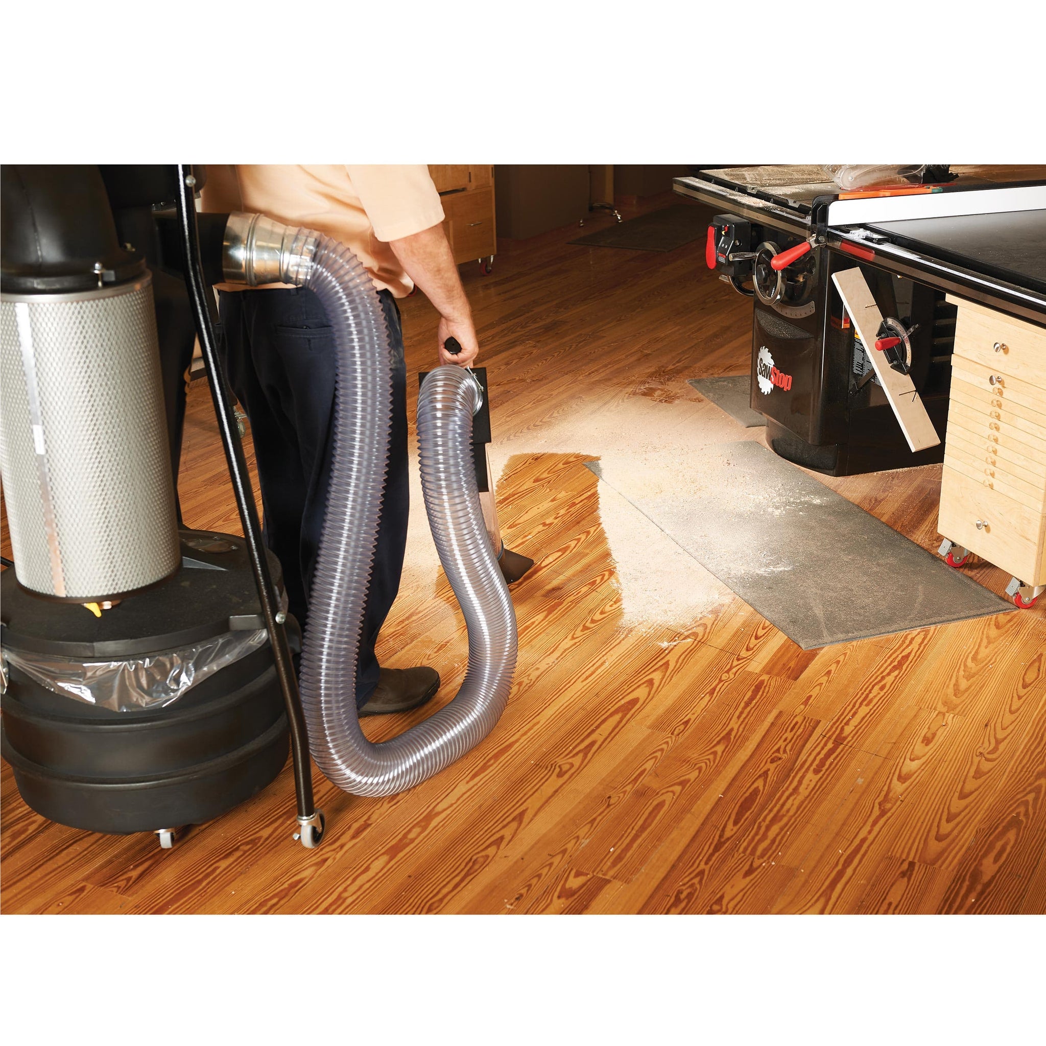 WoodRiver 4" Bench Nozzle and Floor Kit for Dust Collection | Woodcraft