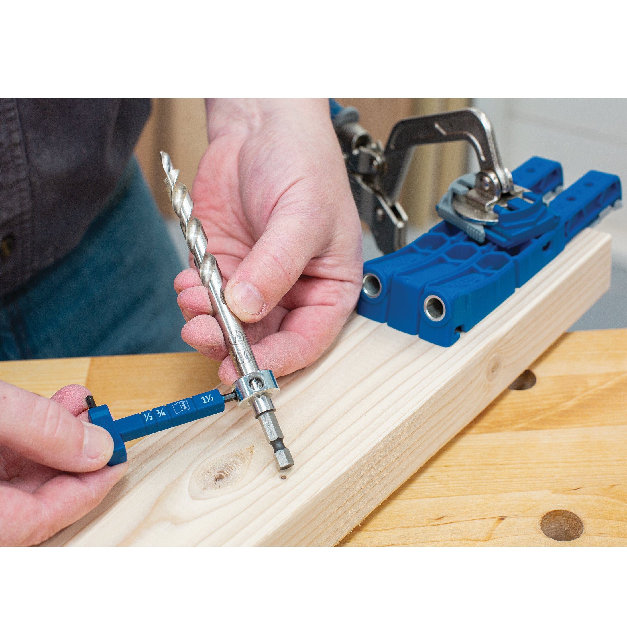 Buy Kreg Easy-Set Pocket-Hole Drill Bit Stop Collar and Hex Gauge at ...