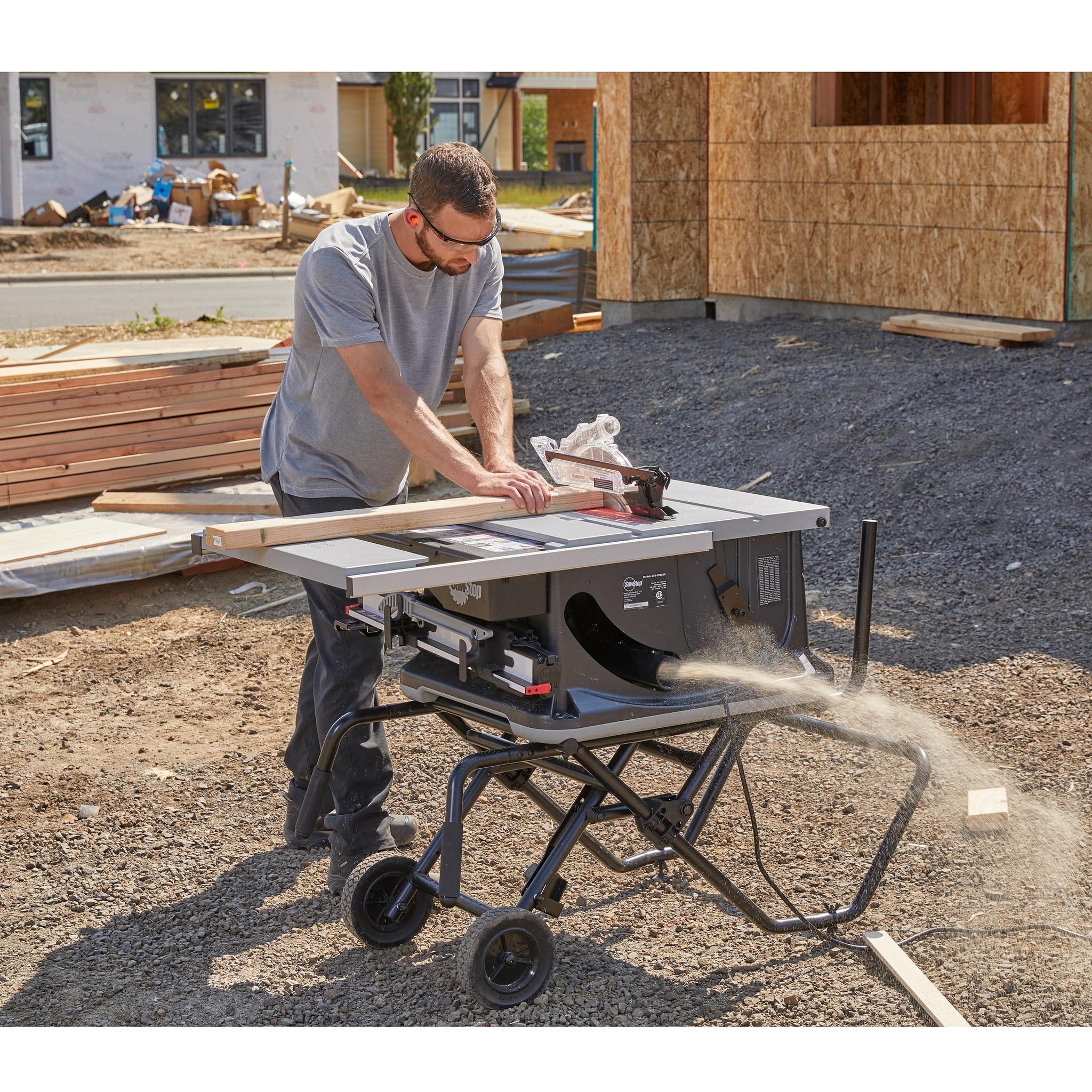 Sawstop Jobsite Saw PRO with Mobile Cart Assembly - 1-1/2 HP 120V ...