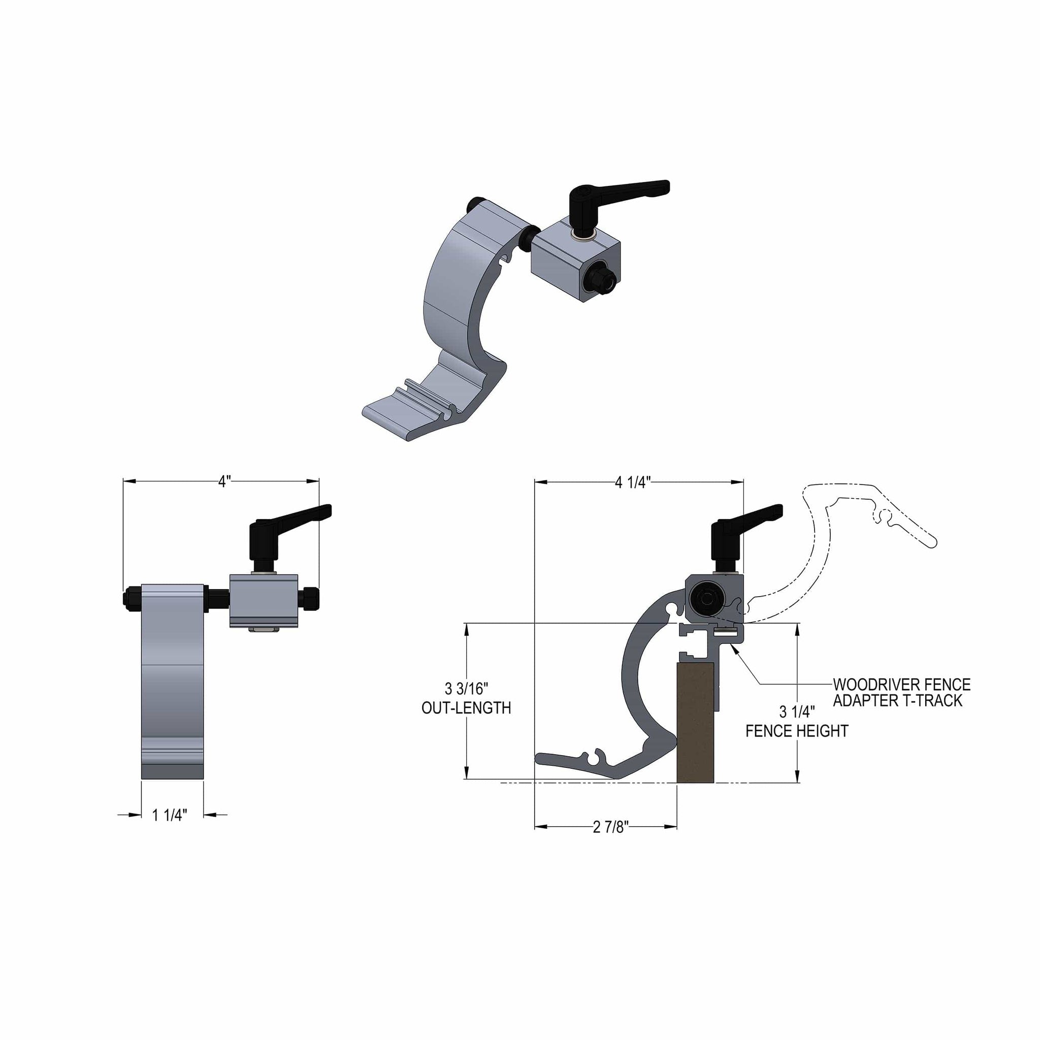 Flip-Over Fence Track Stop | Woodcraft