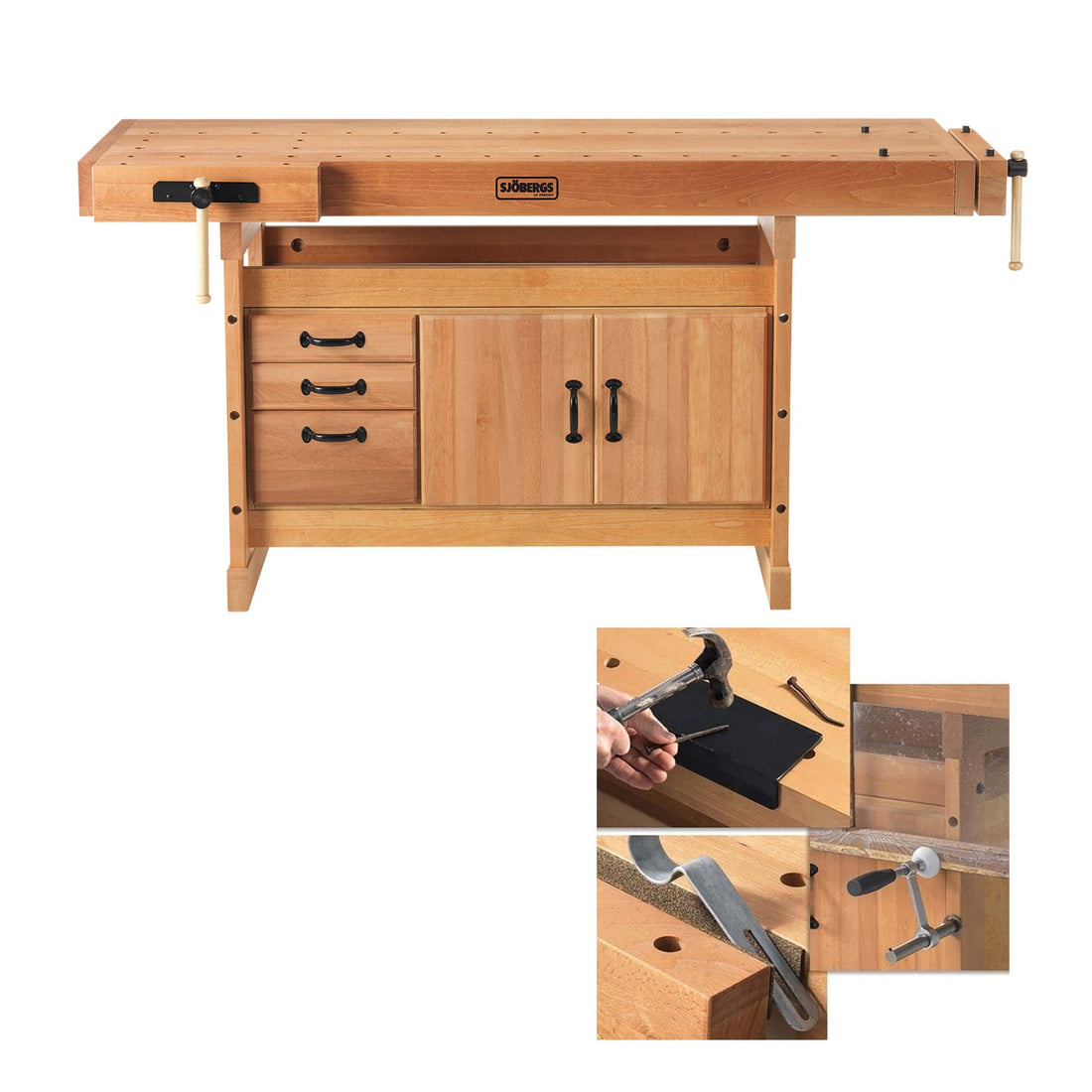 Sjöbergs Scandi Plus 1825 Workbench w/ SM03 Cabinet & Kit | Woodcraft