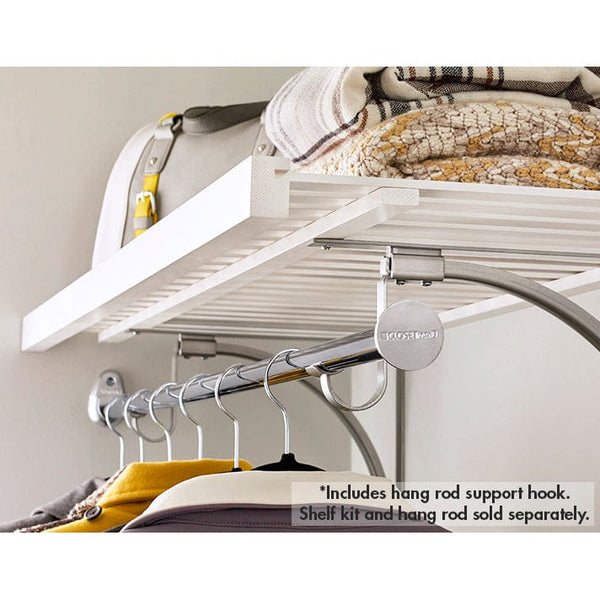 ClosetMaid Premium Wood Shelf Hang Rod Support, Satin Nickel | Woodcraft