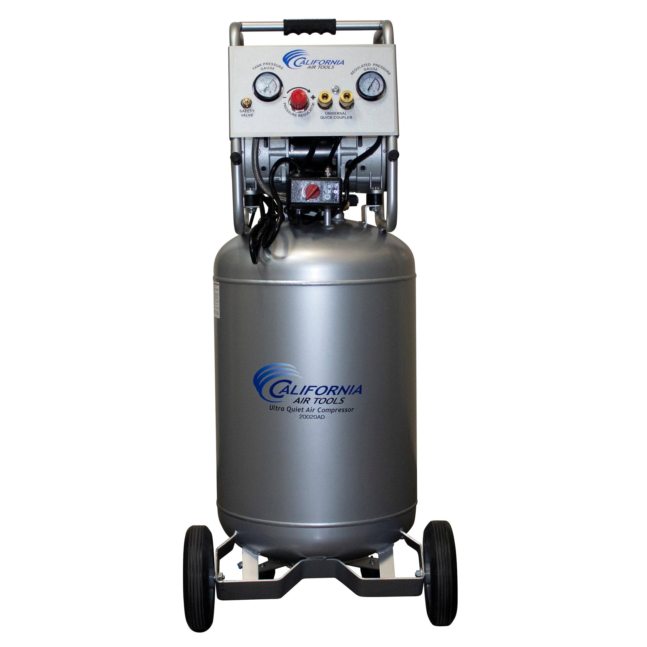 2HP 20 Gallon Oil-Free Steel Tank Air Compressor with Auto Drain Valve ...