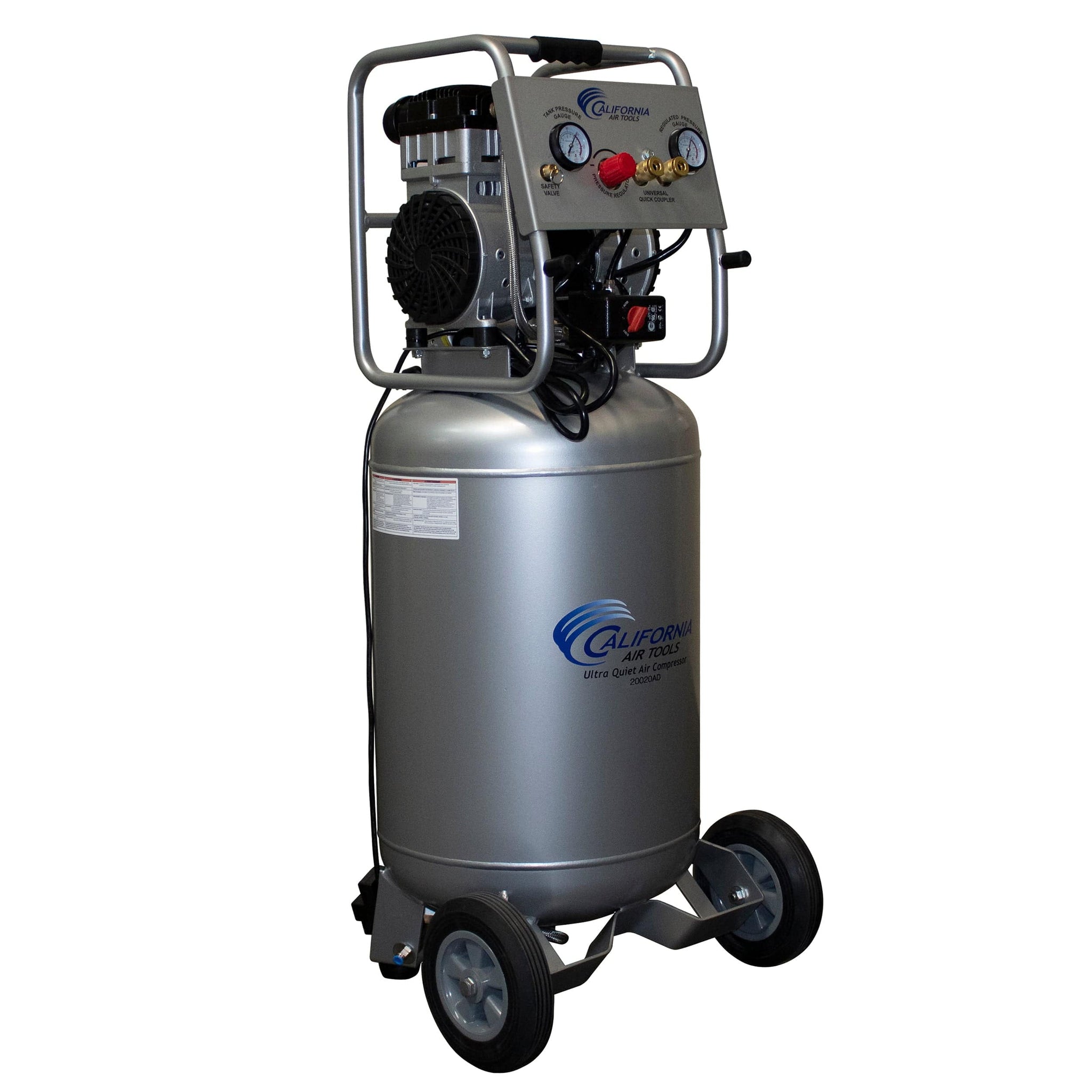 2HP 20 Gallon Oil-Free Steel Tank Air Compressor with Auto Drain Valve ...
