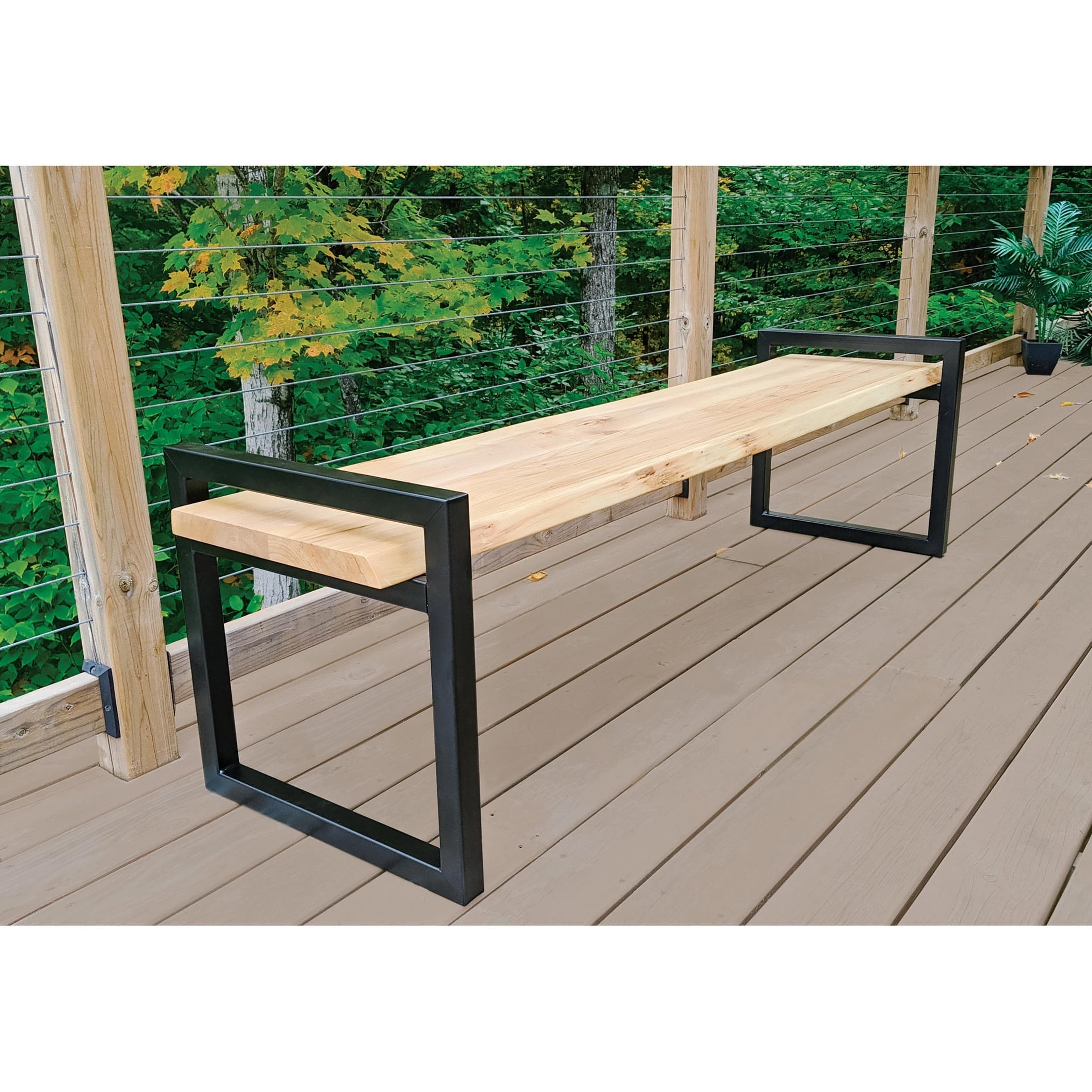 Live Edge Timber Co. - 20" Cube Bench Legs - Black - Pair | Woodcraft