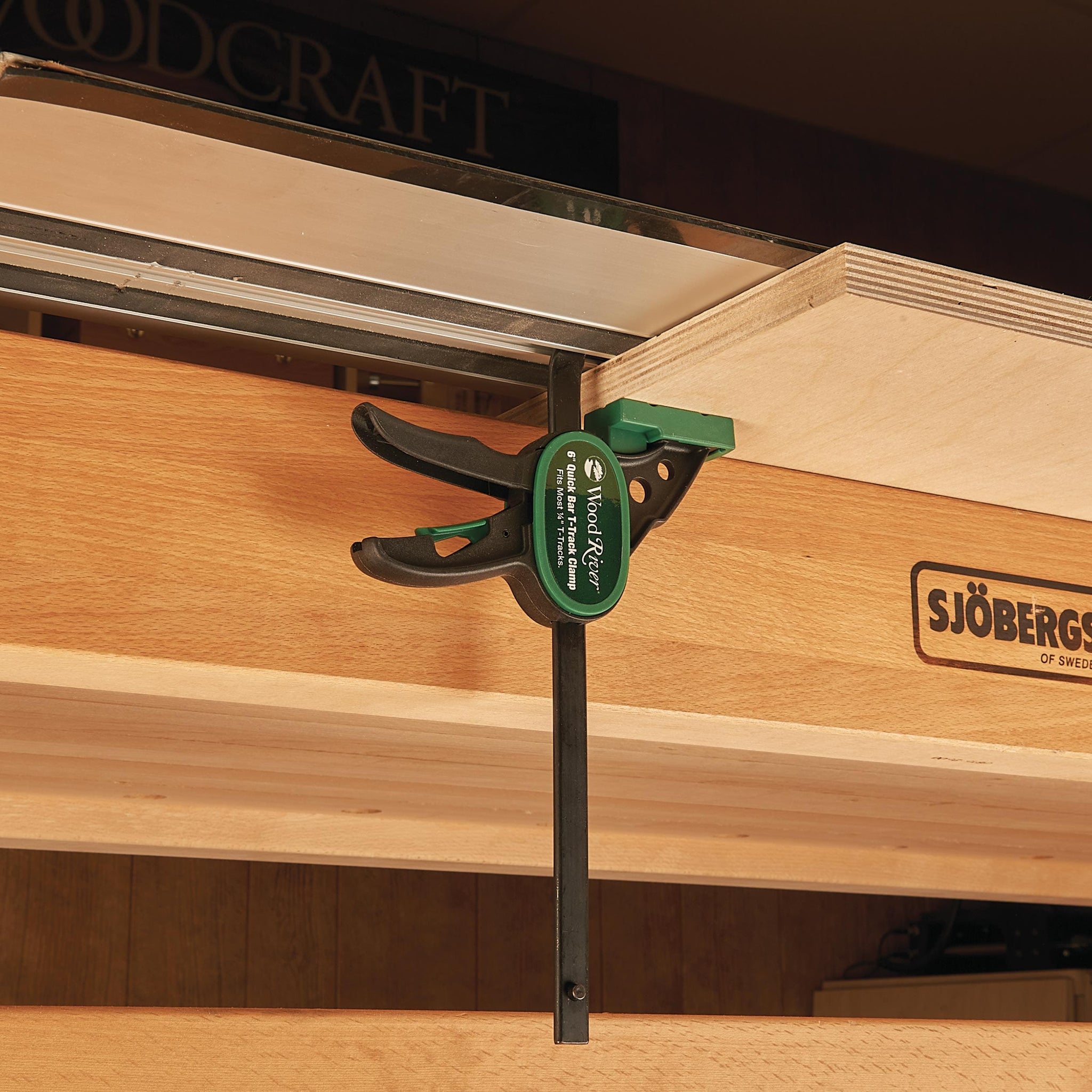 WoodRiver Quick Bar T-Track Clamp - 6" | Woodcraft