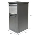 RTS ParcelWirx Lockable Package Box with Chute, Graphite | Woodcraft