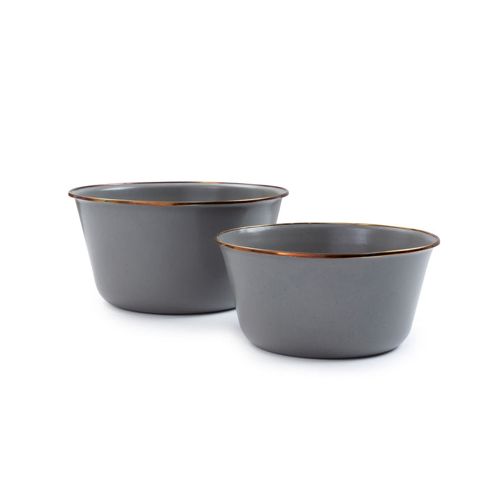 Enamel Deep Plate Set Eggshell Indoor/Outdoor | Woodcraft
