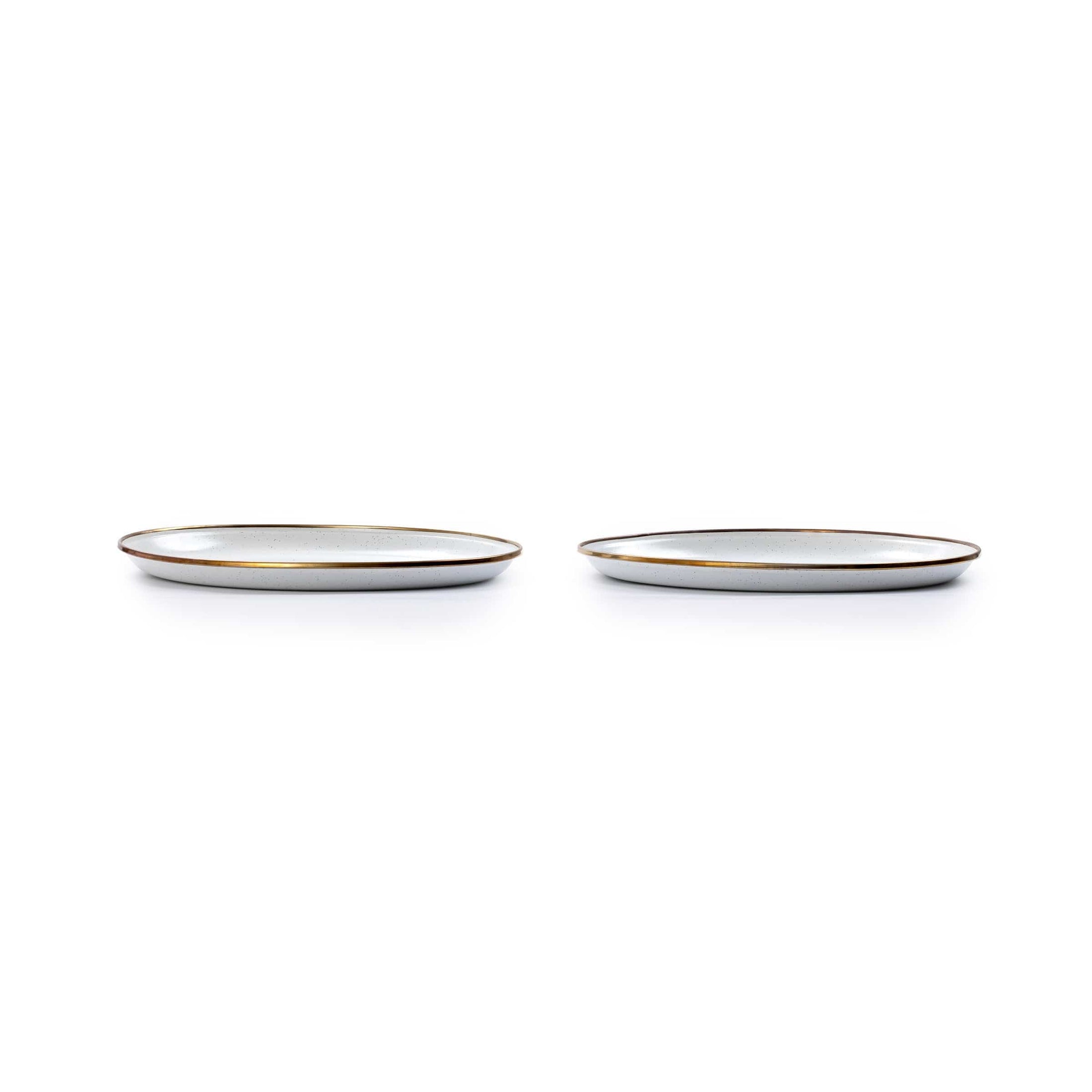Enamel Deep Plate Set Eggshell Indoor/Outdoor | Woodcraft