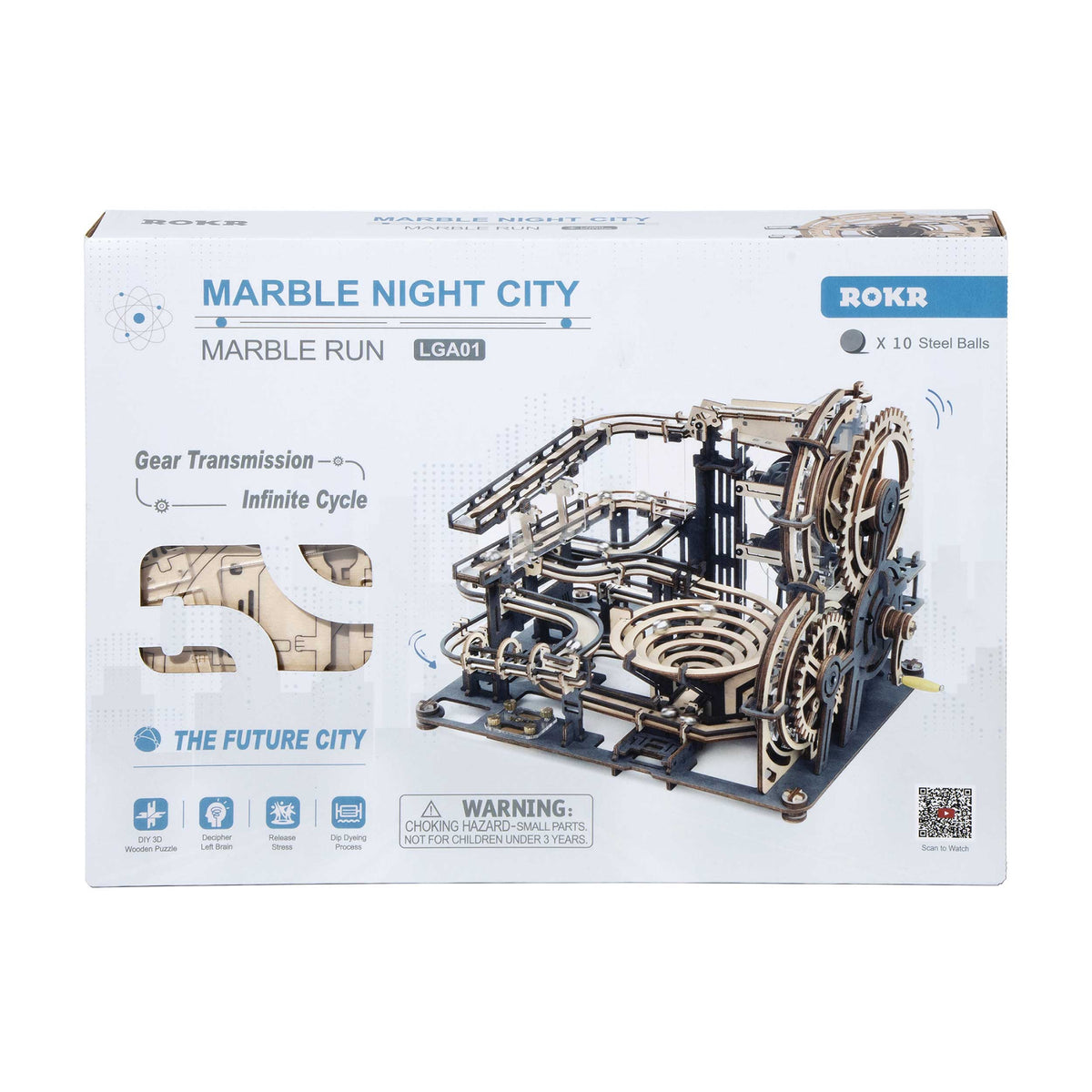Robotime Marble Night City Model Kit | Woodcraft
