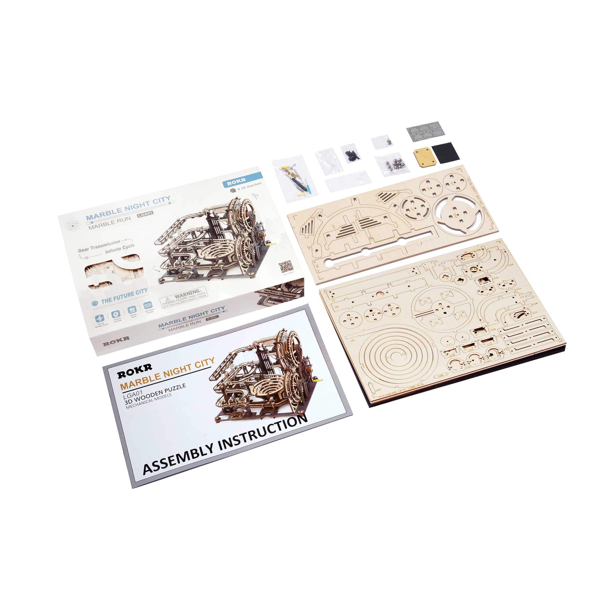 Robotime Marble Night City Model Kit | Woodcraft