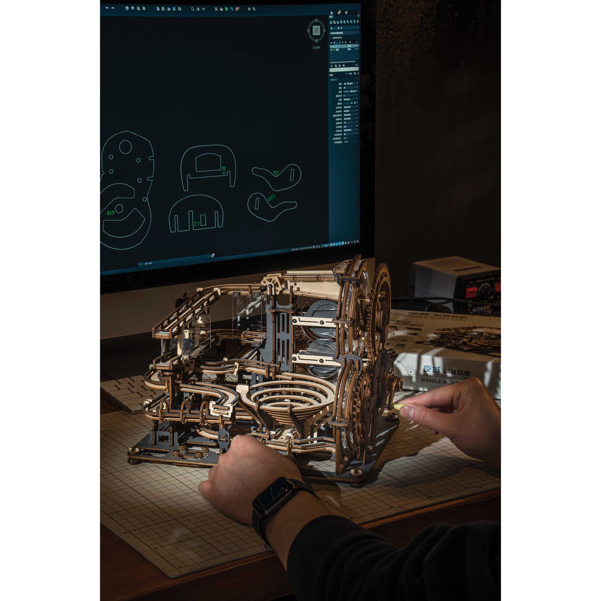 Robotime Marble Night City Model Kit | Woodcraft