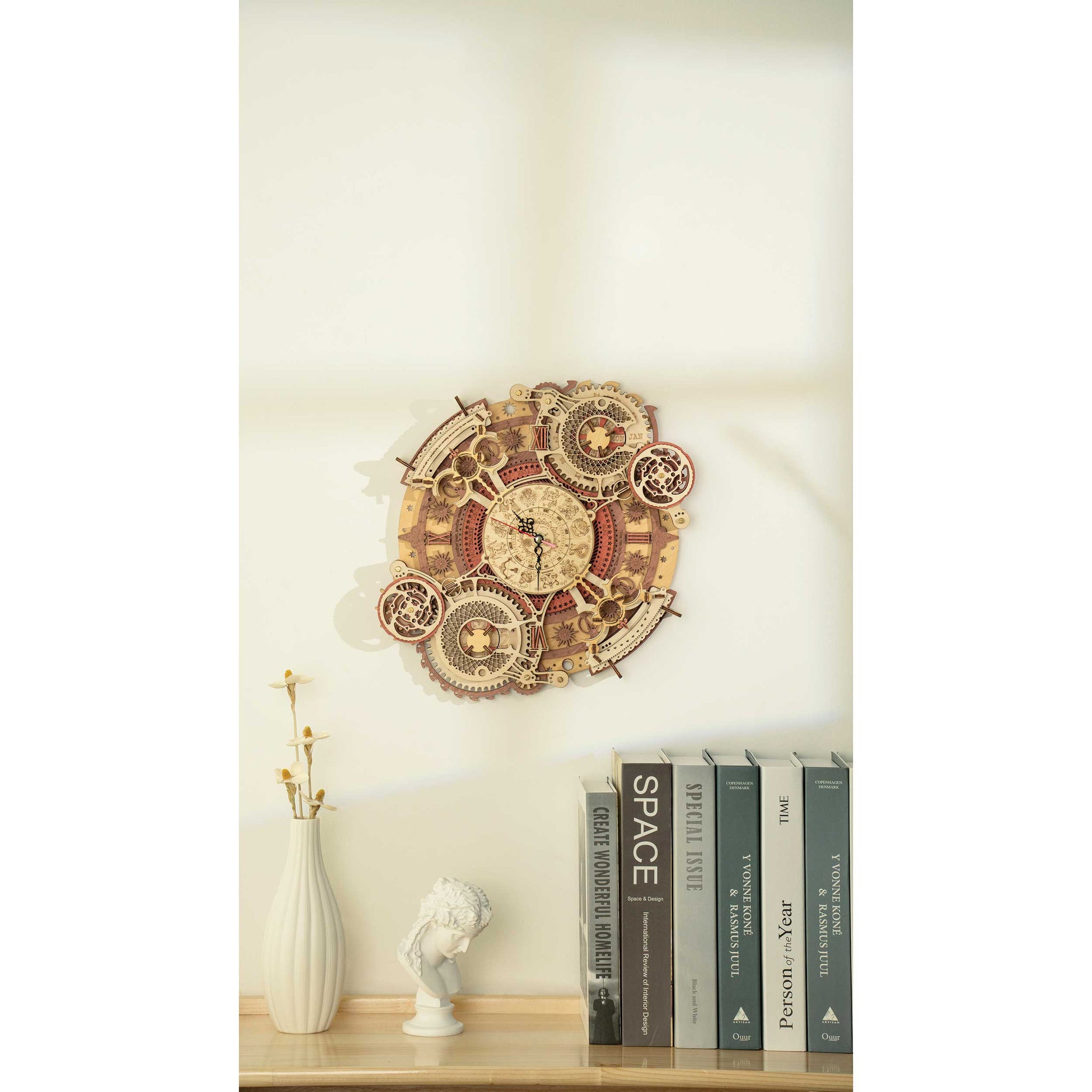 Robotime Zodiac Wall Clock | Woodcraft