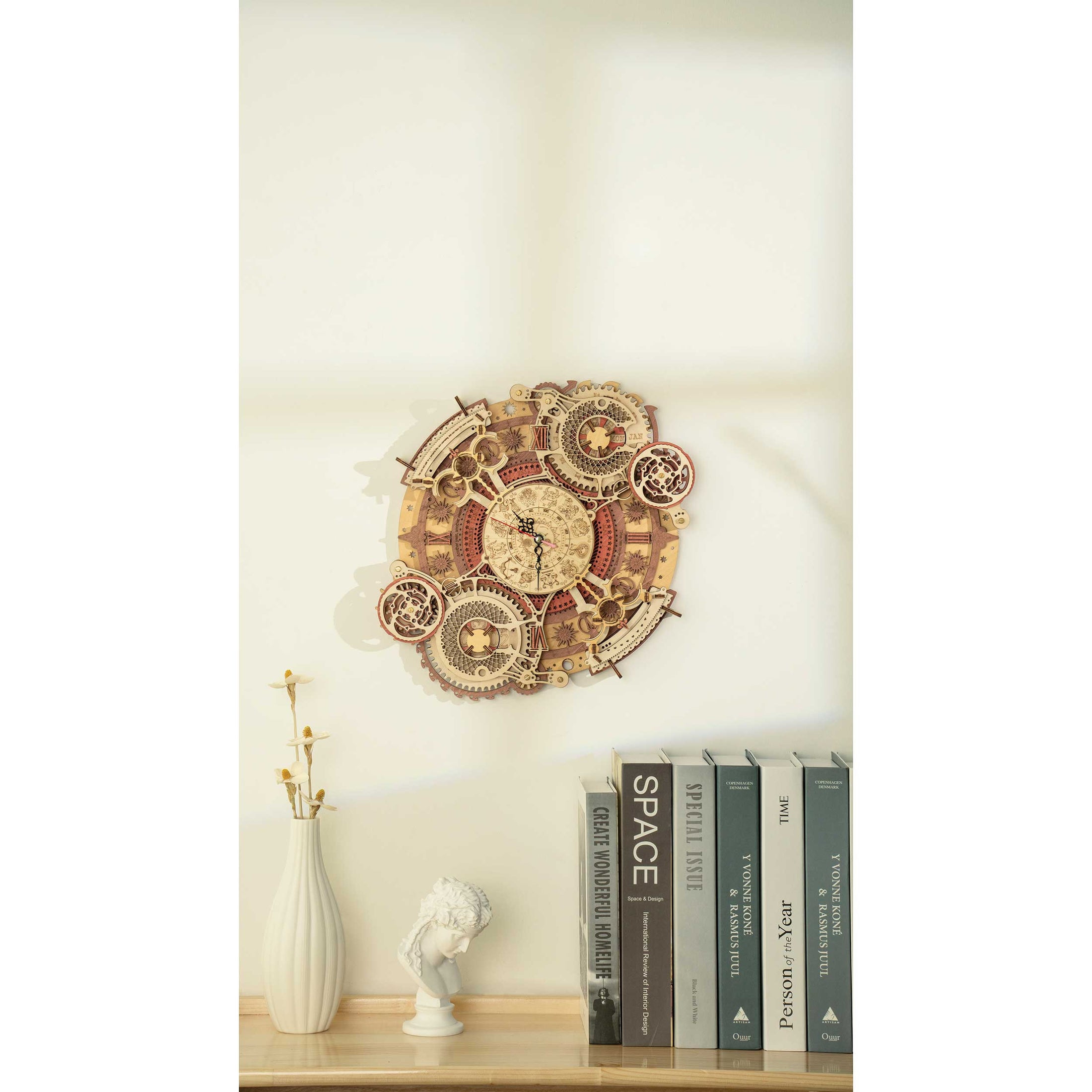 Robotime Zodiac Wall Clock | Woodcraft