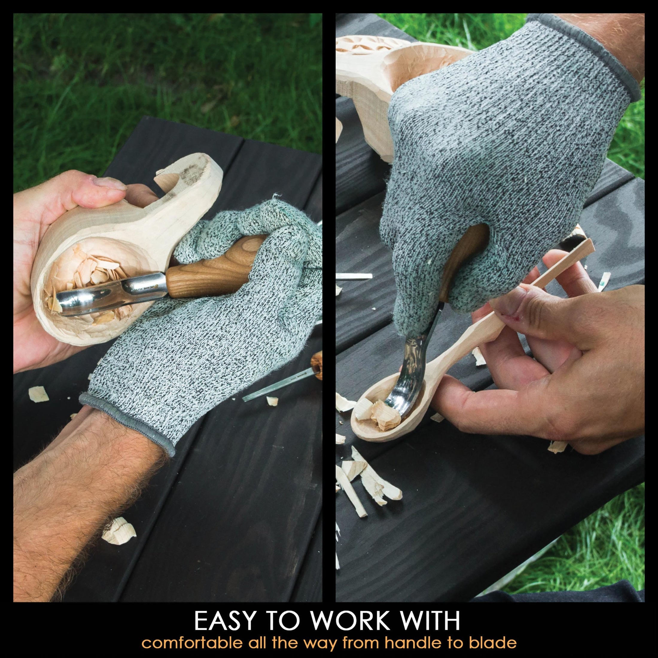 BeaverCraft - Wood Carving Palm Chisels - 6 Piece | Woodcraft