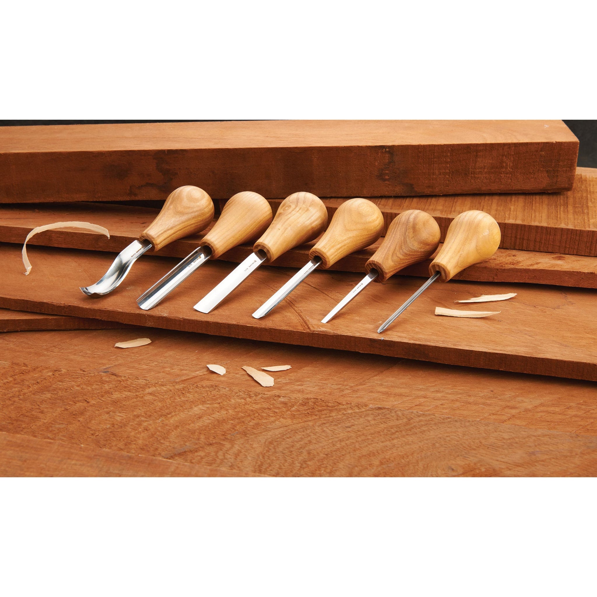 Beavercraft Wood Carving Palm Chisels - 6 Piece | Woodcraft
