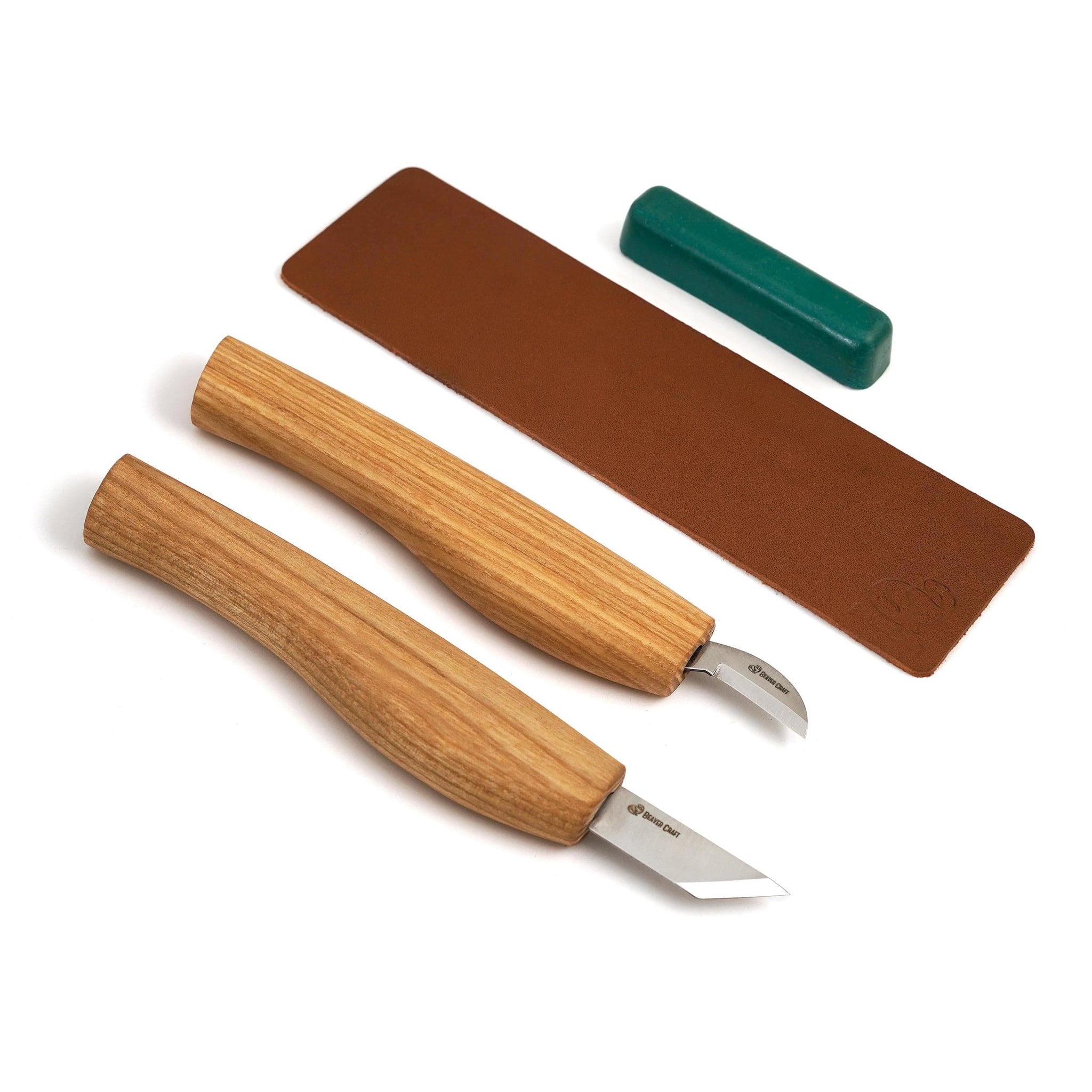 Beavercraft Chip Carving Knives Set - 2 Knives Plus Accessories | Woodcraft