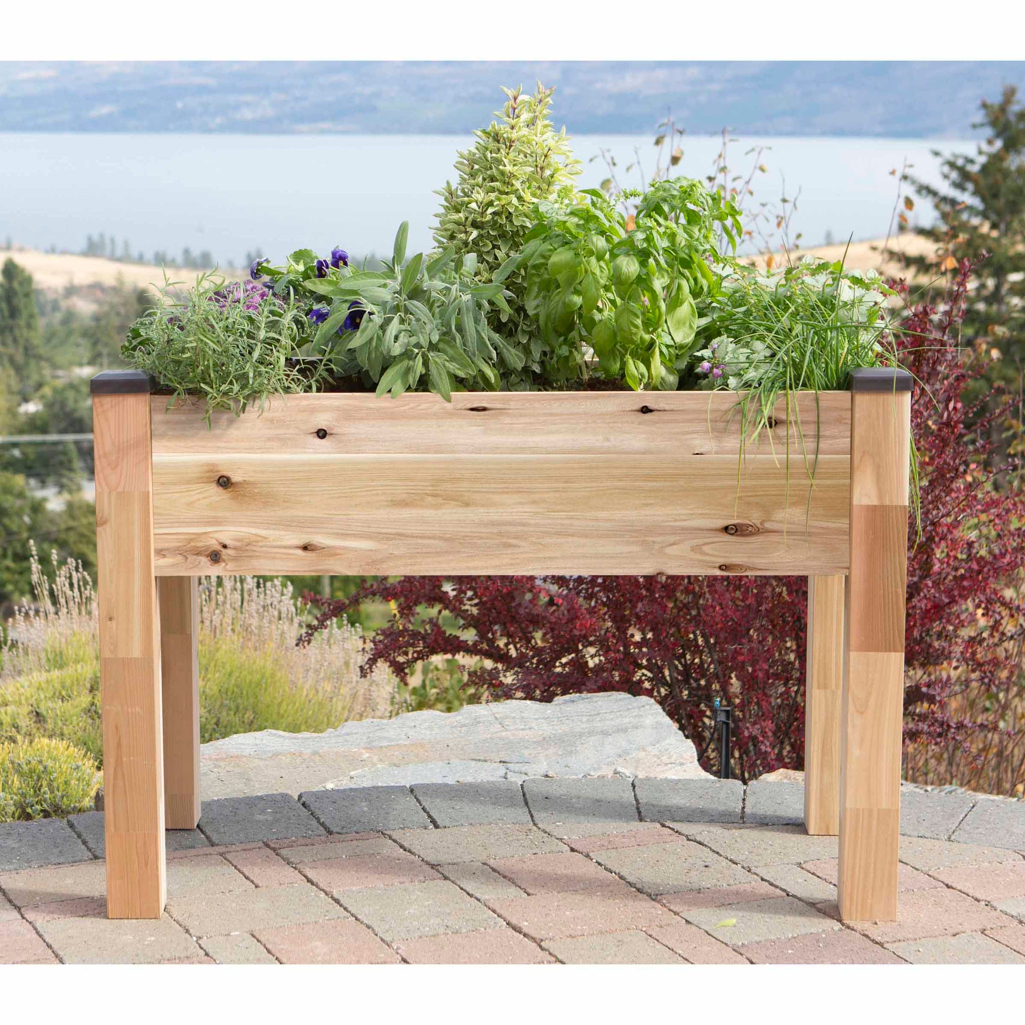 CedarCraft Elevated Cedar Planter 34" X 49" X 30"H | Woodcraft