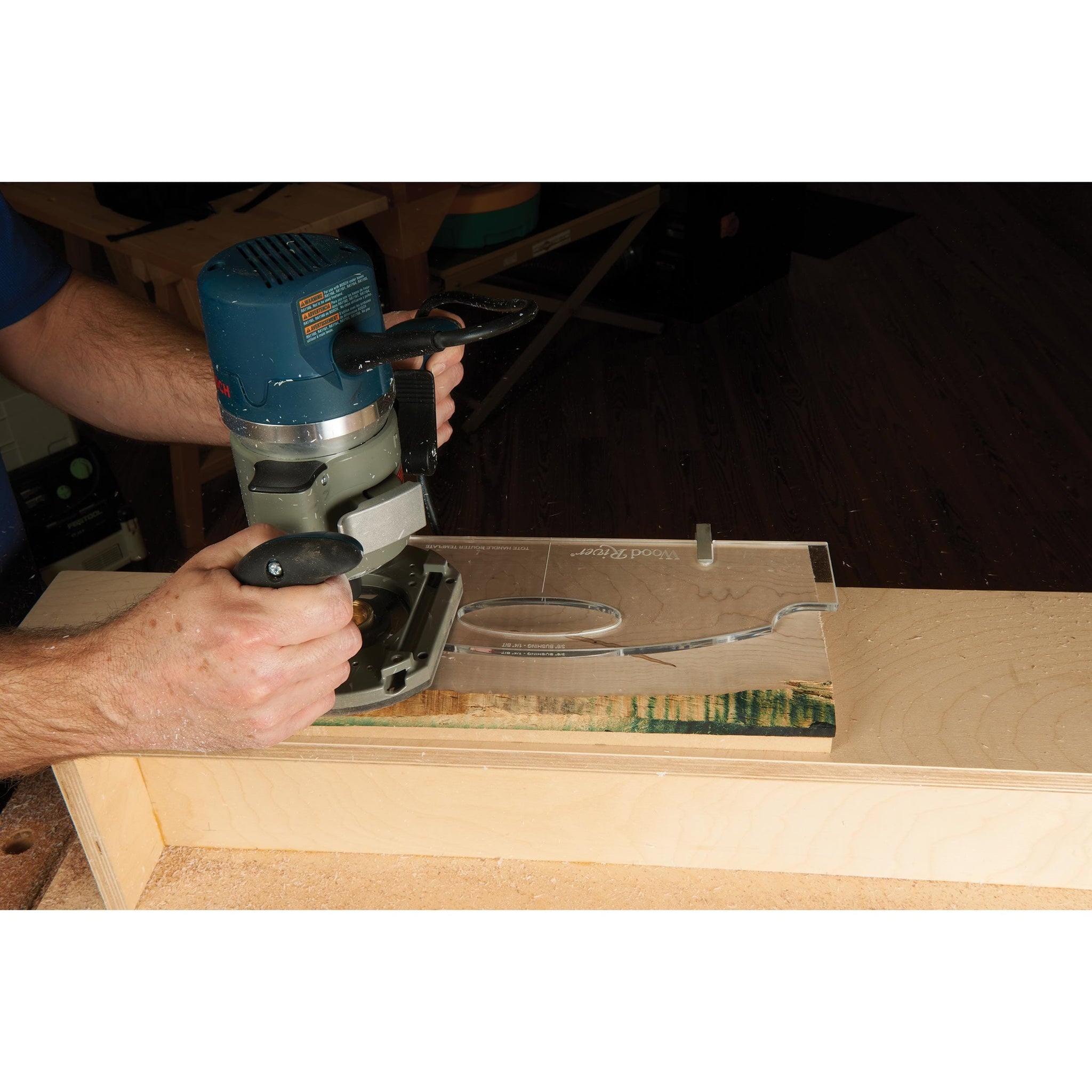 WoodRiver Tote Handle Router Template | Woodcraft
