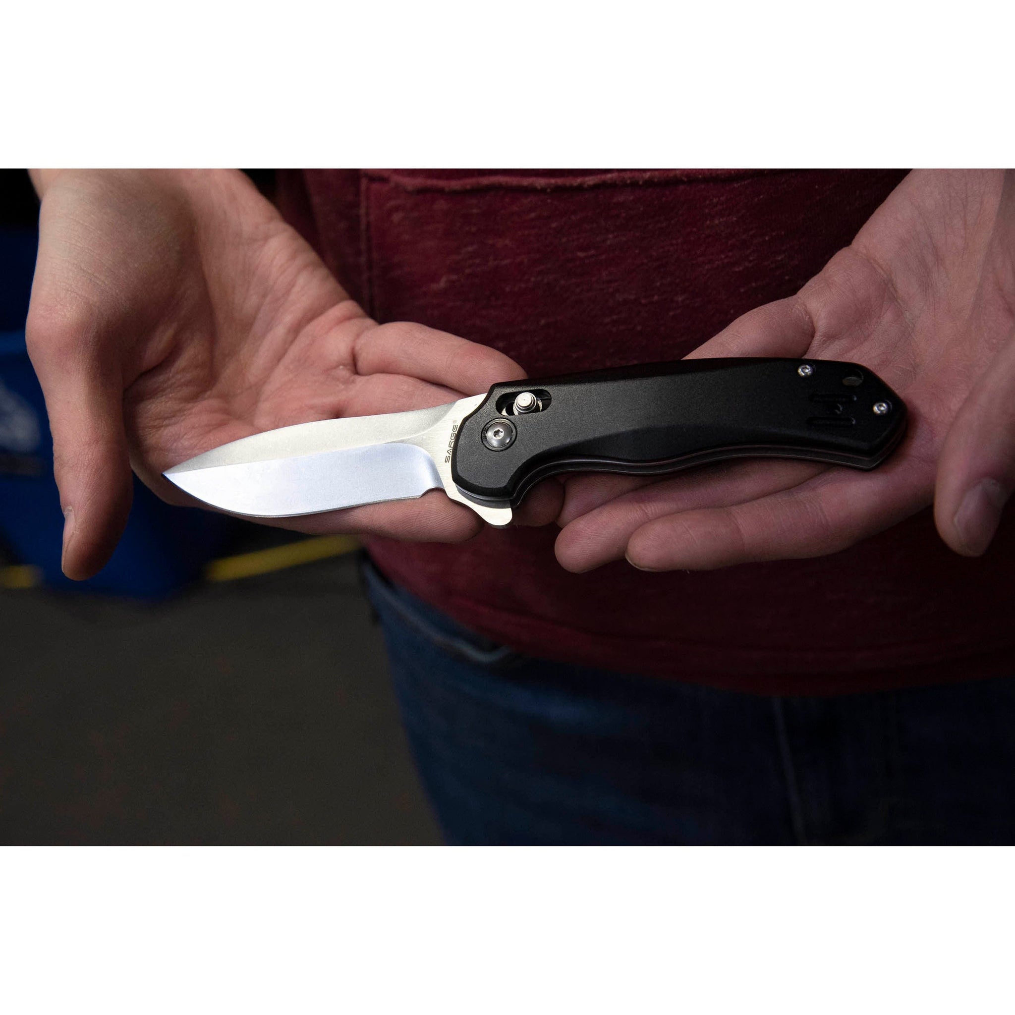 Black Jet Side Lock Folder | Woodcraft