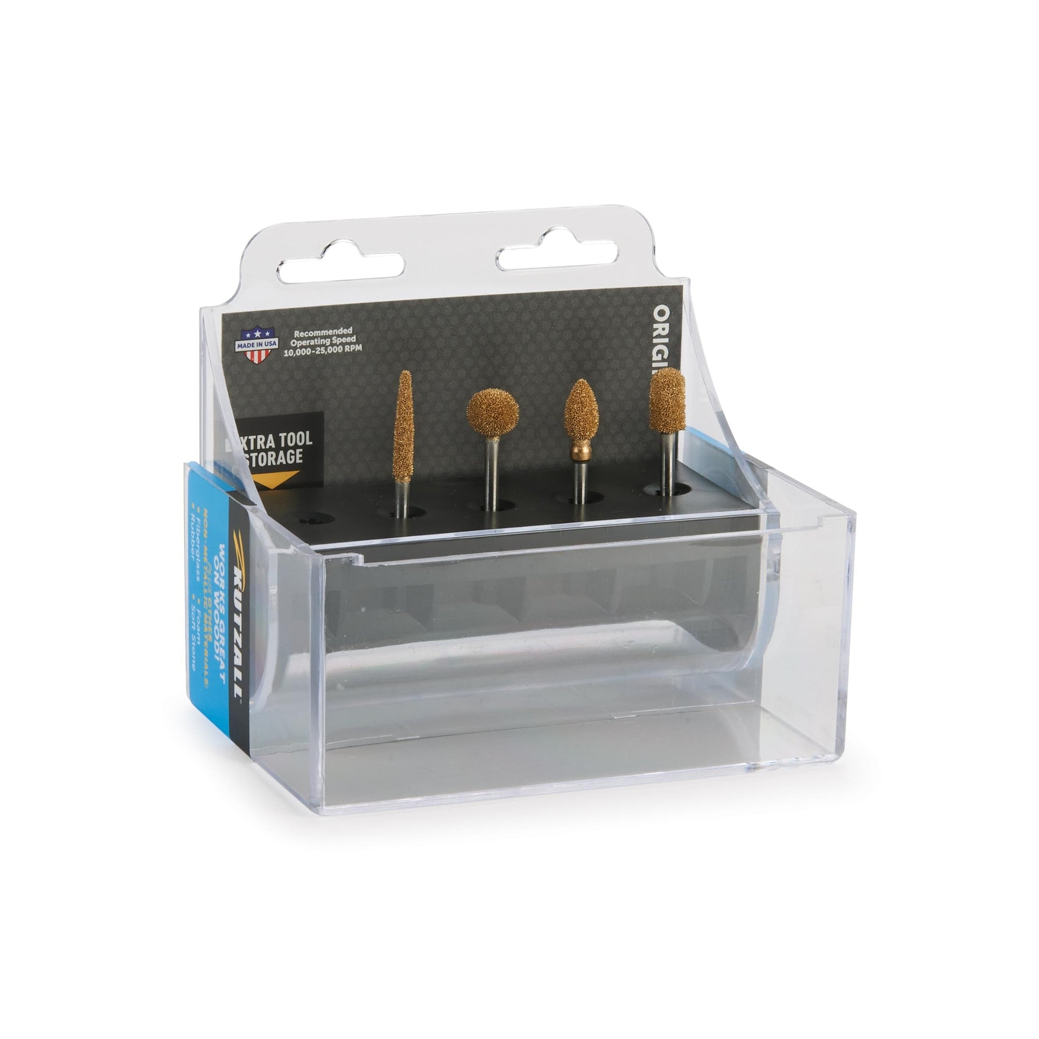 Kutzall Original Rotary Burr Set - 1/8" Shaft - Fine - 4 Piece | Woodcraft