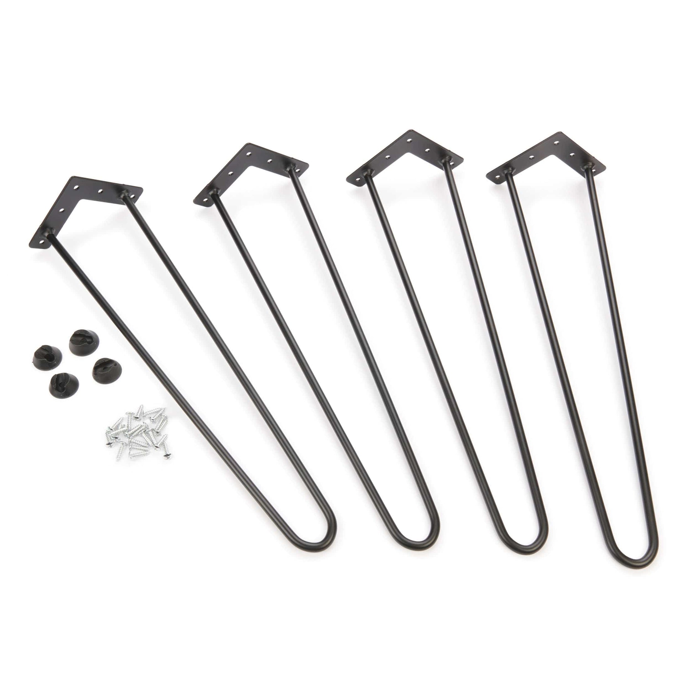 WoodRiver 20" Black Hairpin Legs 2-Wire | Set of 4 | Woodcraft