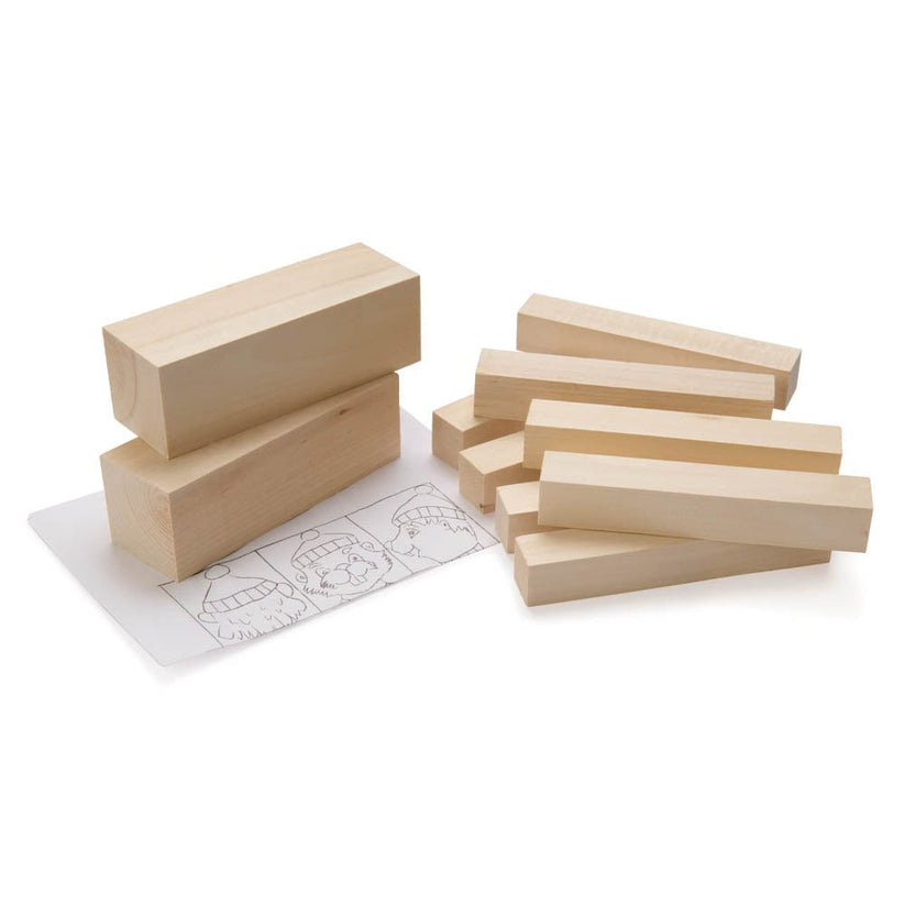 BeaverCraft 10-Piece Basswood Carving Block Kit – BW10 Set | Woodcraft
