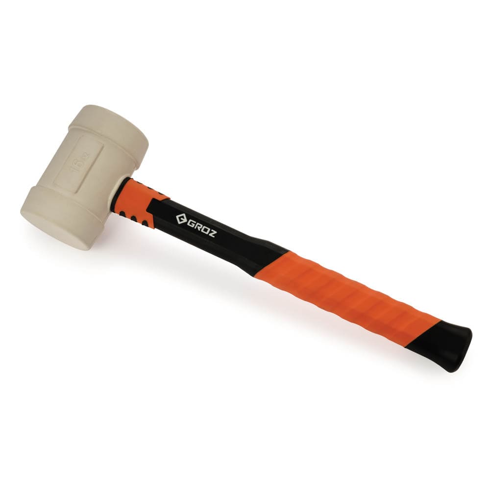 Groz - Rubber Mallet with Fiberglass Handle - White - 16 oz | Woodcraft