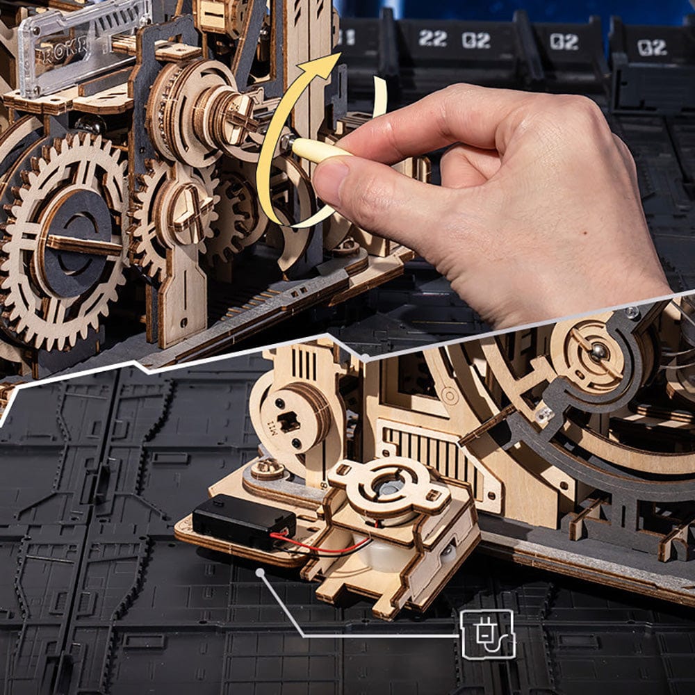 Robotime Marble Spaceport Model Kit – Mechanical Fun | Woodcraft